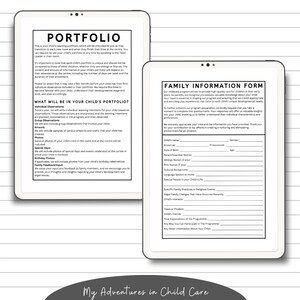 CANVA TEMPLATE / Child Portfolio Templates Starter Kit - Black and ...