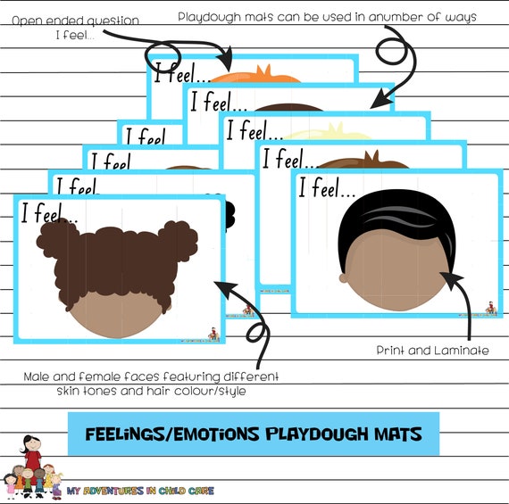 Feeling and Emotion Playdough / Play Dough / Play Doh Mats | Etsy