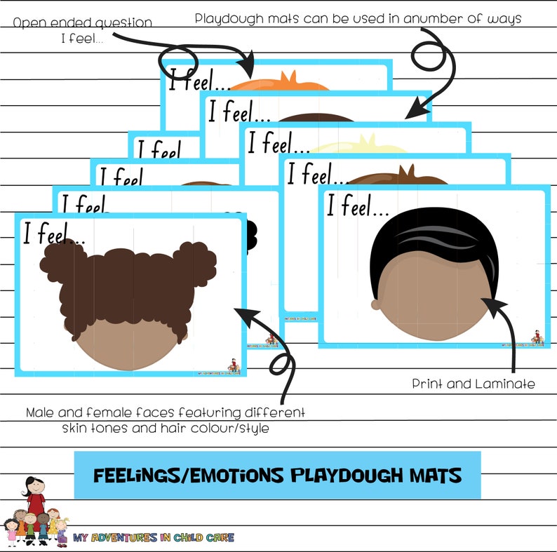 Feeling and Emotion Playdough / Play Dough / Play Doh Mats - Etsy