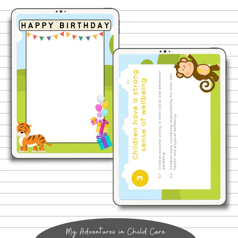 Child Portfolio Templates Starter Kit - Safari Theme EYLF V2.0 - Etsy