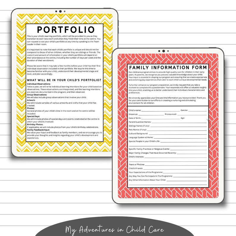 CANVA TEMPLATE / Child Portfolio Templates Starter Kit EYLF V2.0 - Etsy