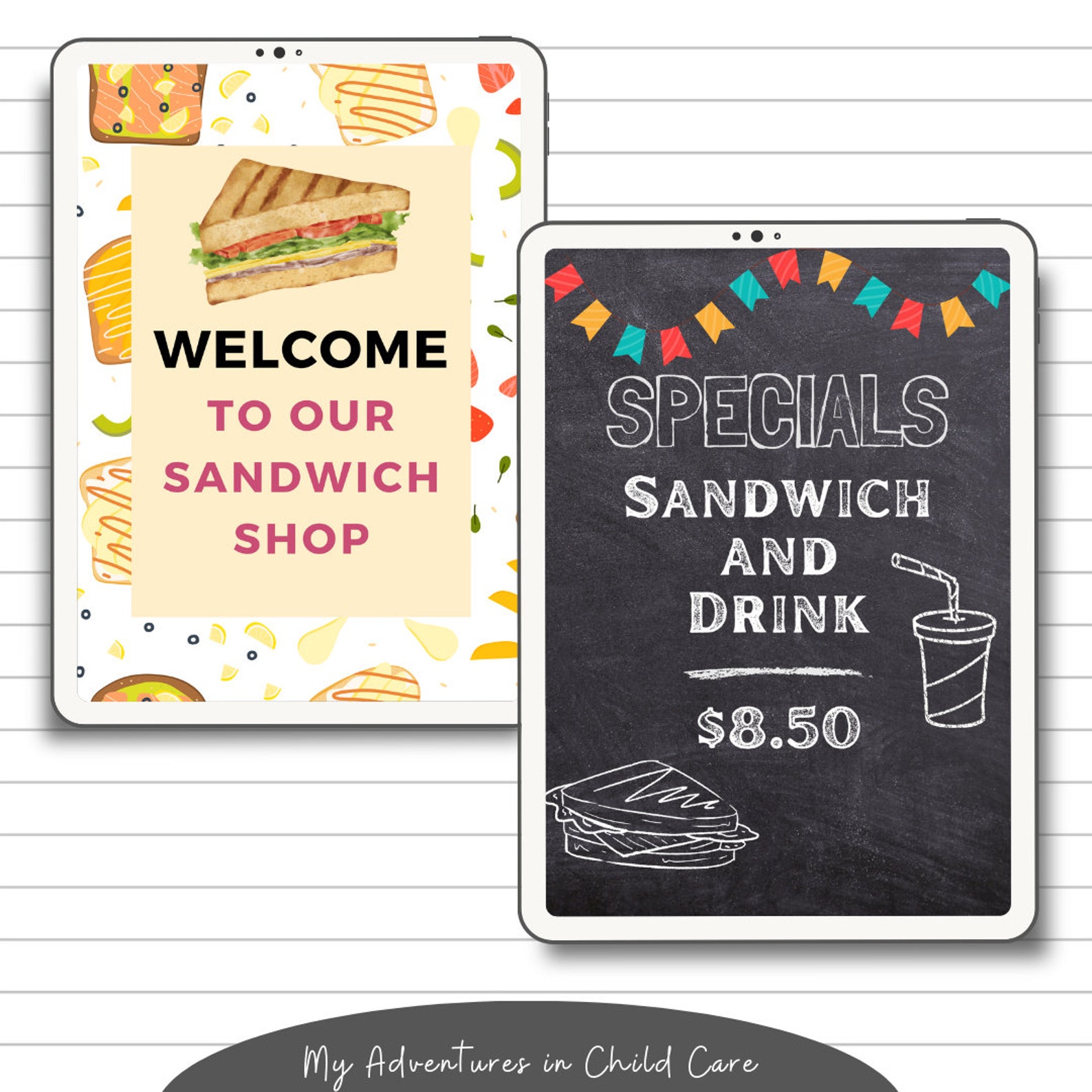 Dramatic / Role Play Sandwich Shop Restaurant - Etsy