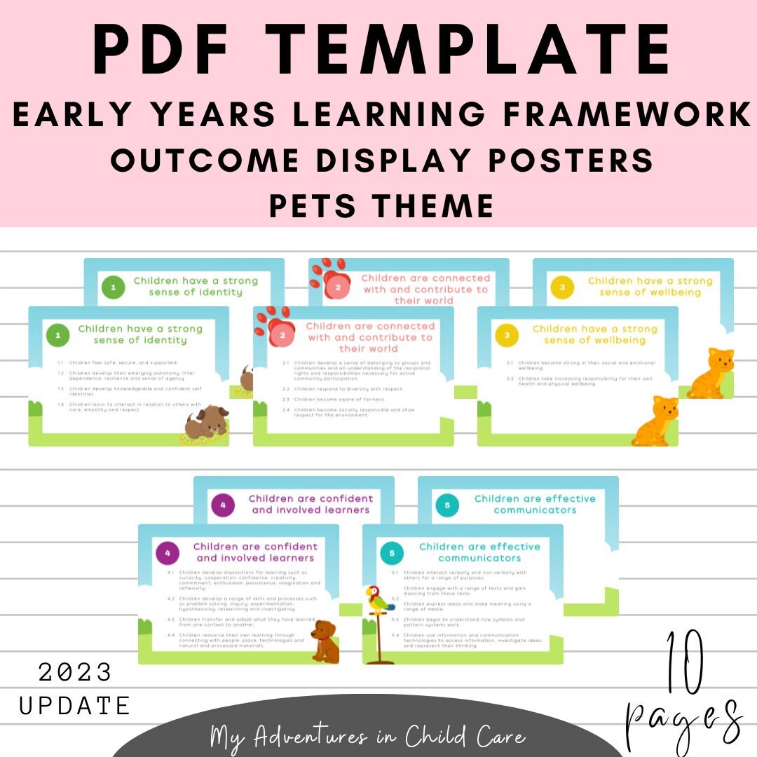 PDF Early Years Learning Framework Outcome Display Posters - Pets EYLF ...