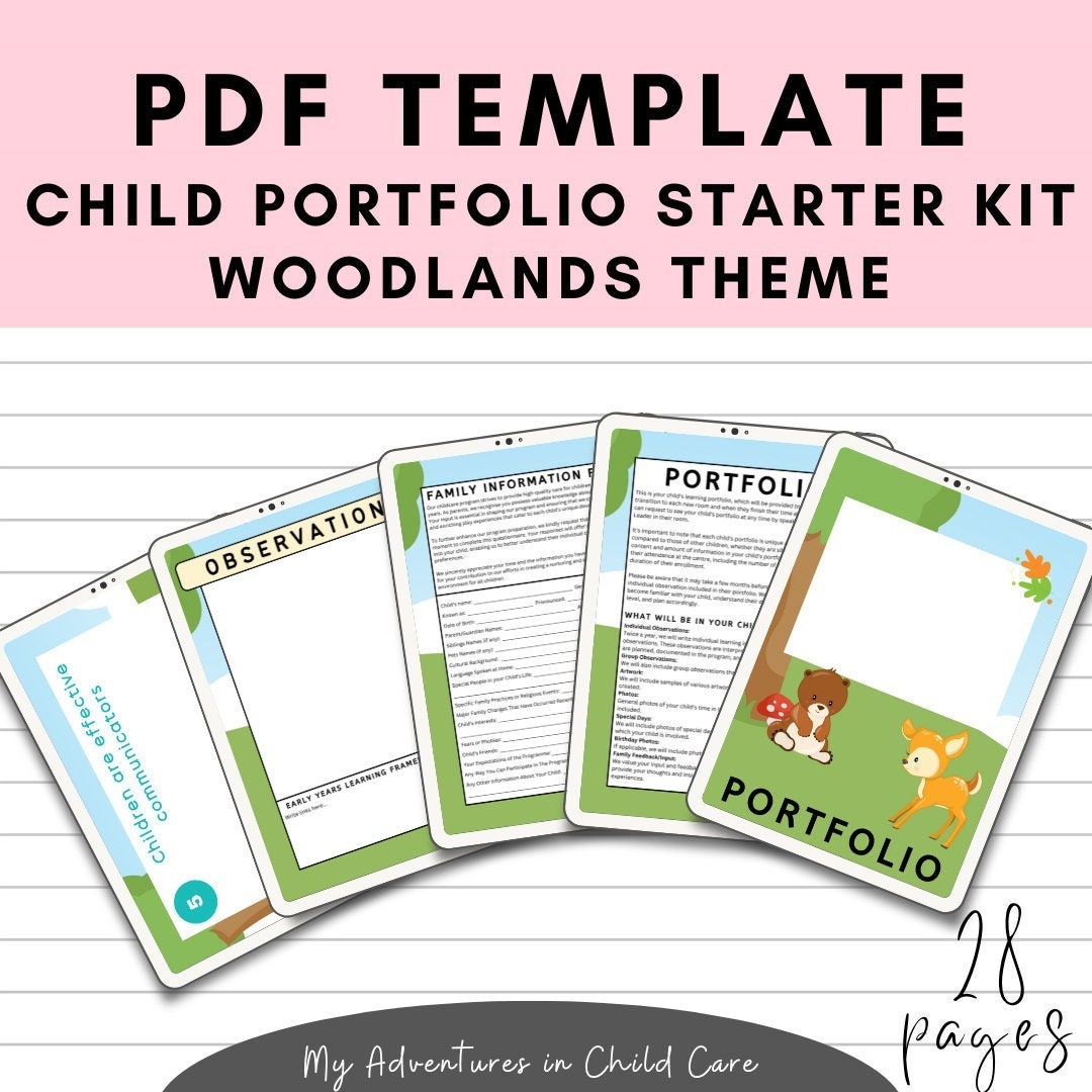 Child Portfolio Templates Starter Kit - Woodlands Theme EYLF V2.0 - Etsy