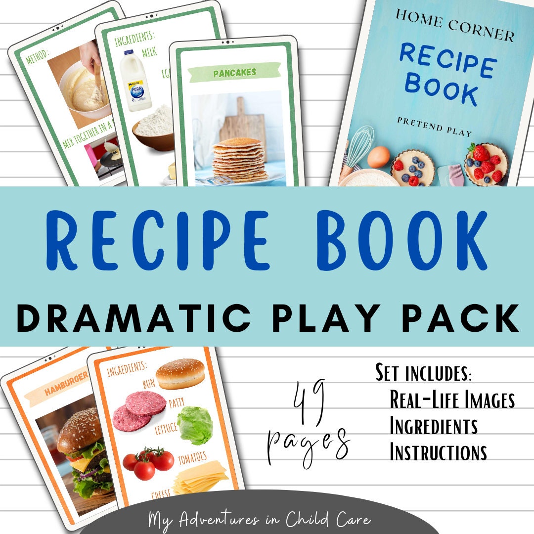 Dramatic / Role Play Kitchen Home Corner Recipe Book - Etsy