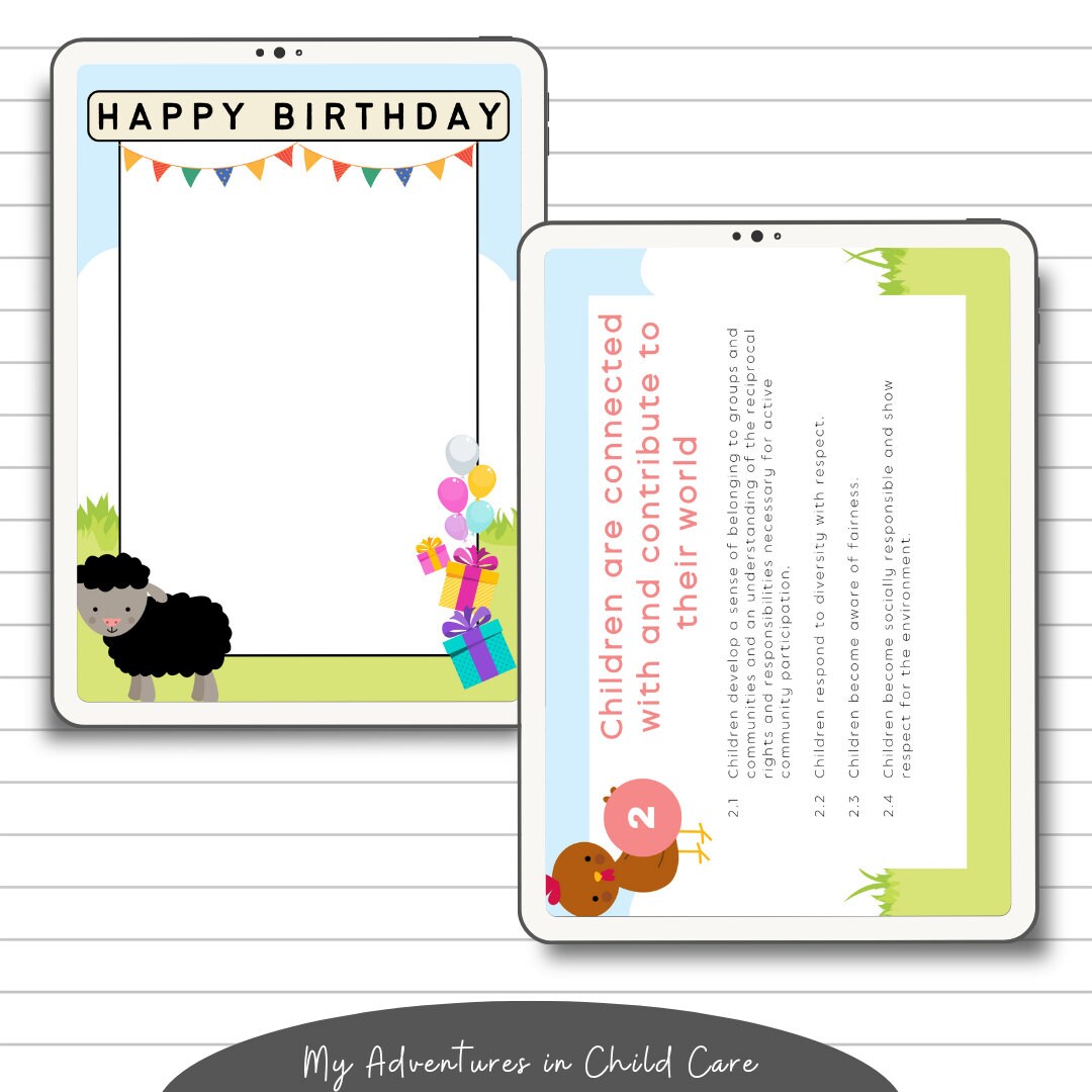 Child Portfolio Templates Starter Kit - Farm Theme EYLF V2.0 - Etsy ...