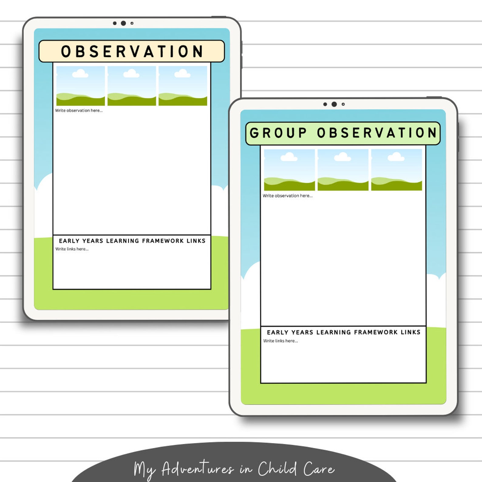 CANVA TEMPLATE / Child Portfolio Templates Starter Kit Farm Theme EYLF ...