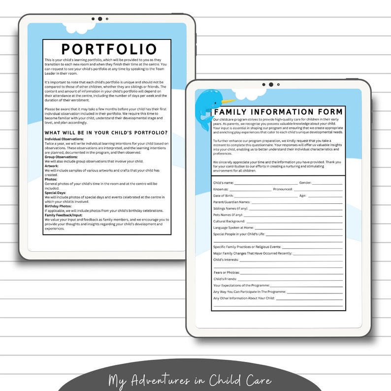 Child Portfolio Templates Starter Kit - Arctic Theme EYLF V2.0 - Etsy