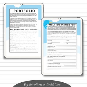 CANVA TEMPLATE / Child Portfolio Templates Starter Kit Arctic Theme ...