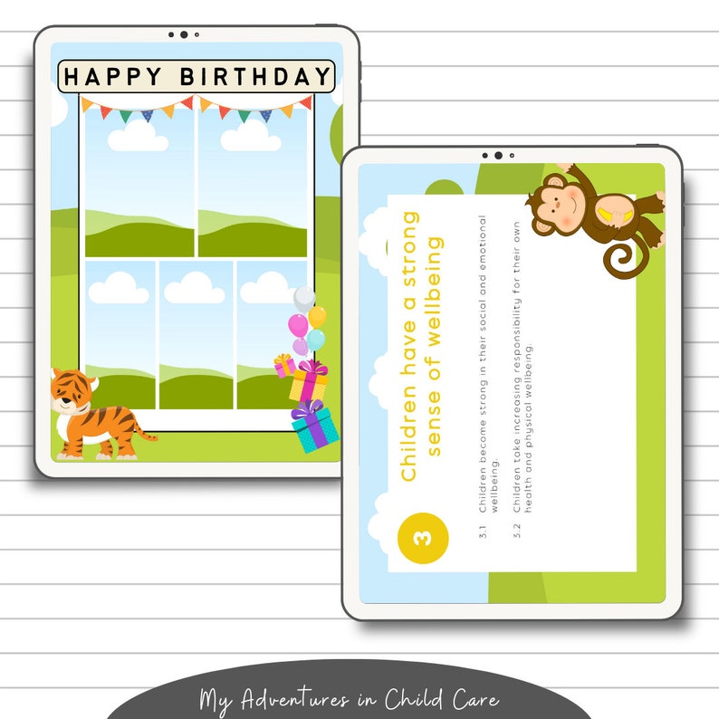 CANVA TEMPLATE / Child Portfolio Templates Starter Kit - Farm Theme ...