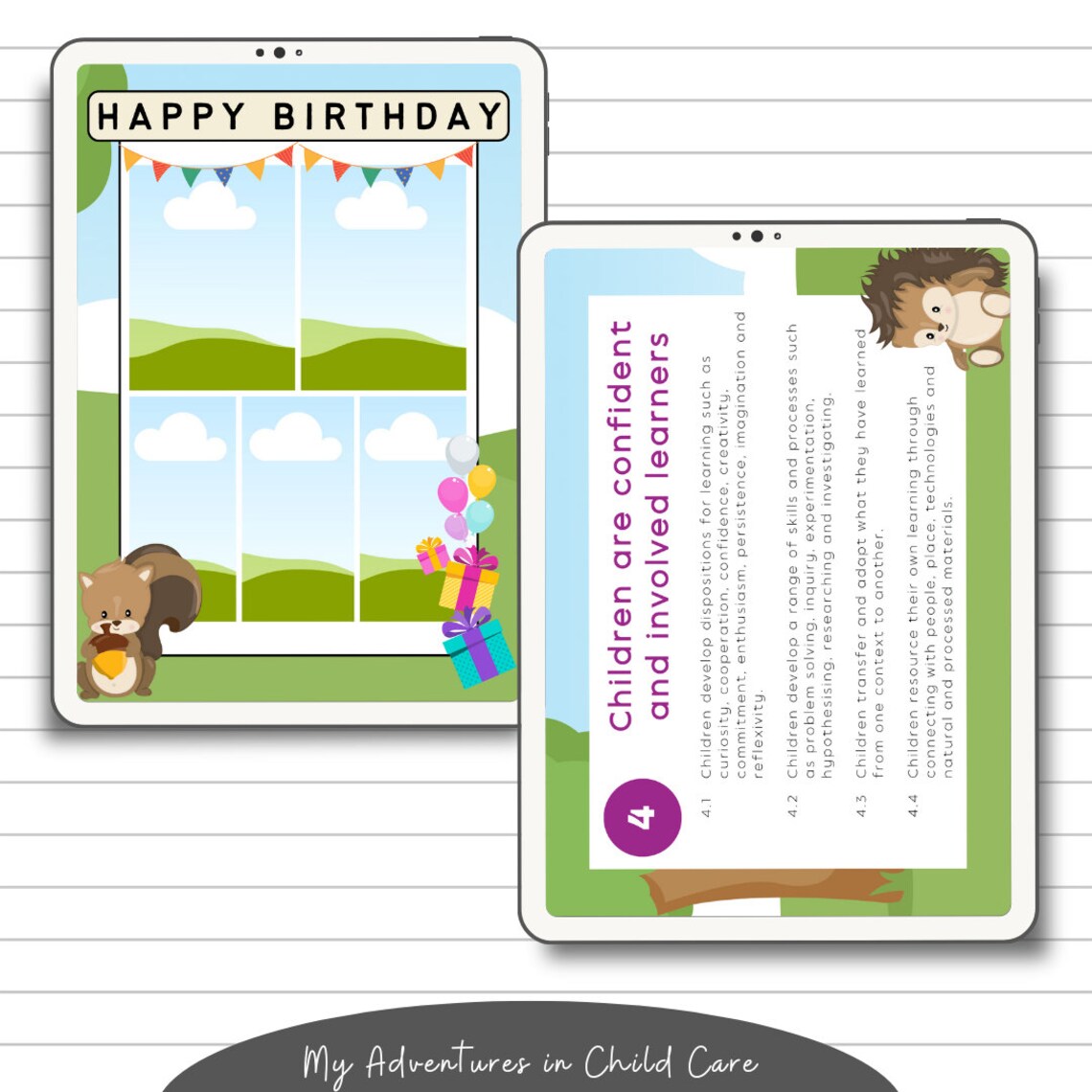 CANVA TEMPLATE / Child Portfolio Templates Starter Kit - Ocean Theme ...