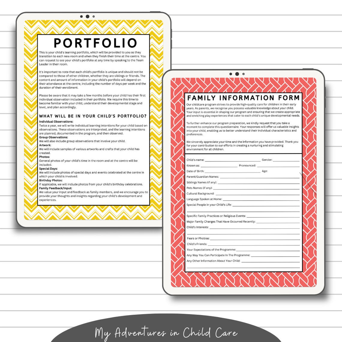 PDF Child Portfolio Templates Starter Kit EYLF V2.0 - Etsy