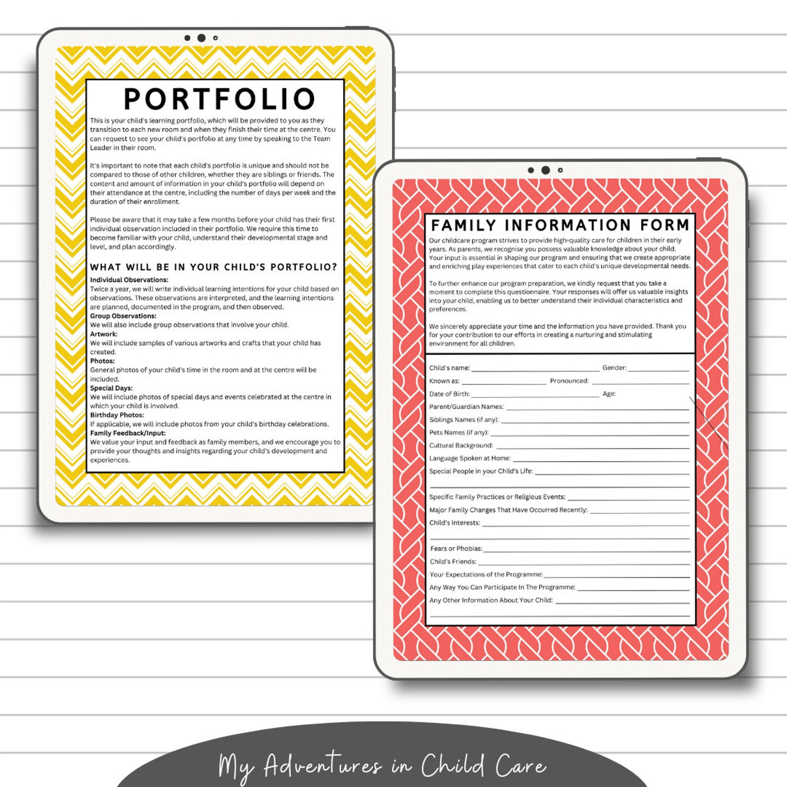 PDF Child Portfolio Templates Starter Kit EYLF V2.0 - Etsy Australia