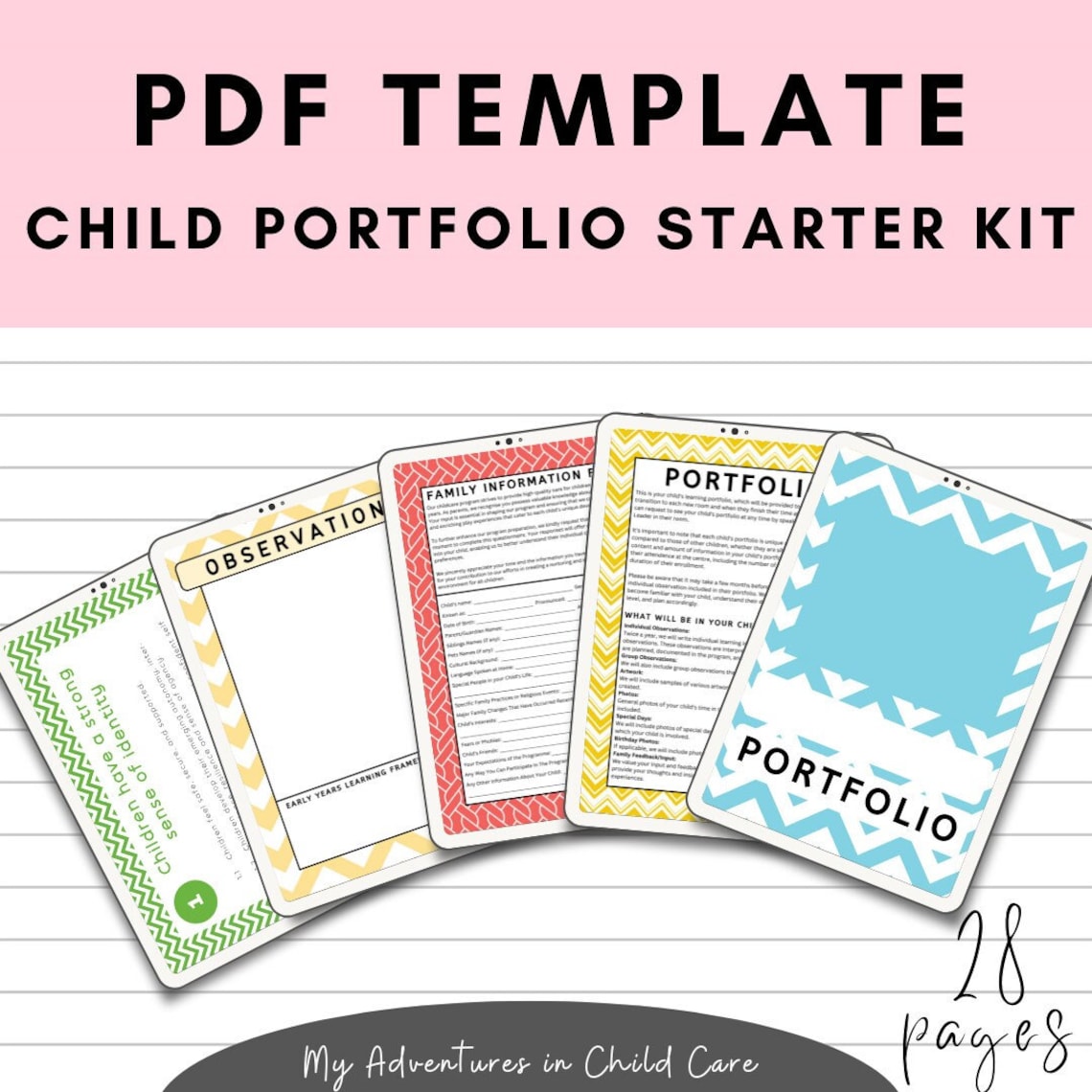 PDF Child Portfolio Templates Starter Kit EYLF V2.0 - Etsy