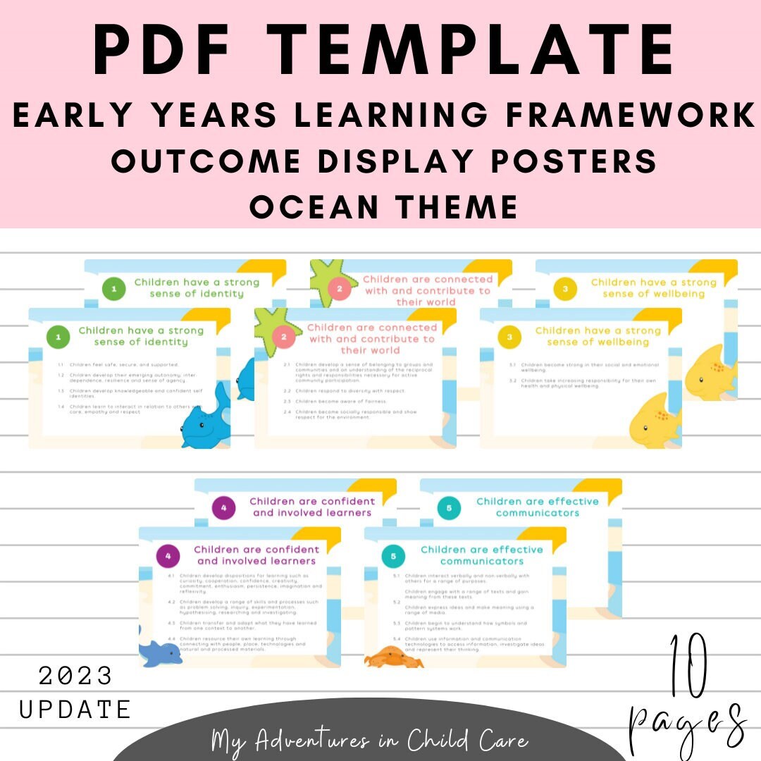 PDF Early Years Learning Framework Outcome Display Posters - Ocean EYLF ...