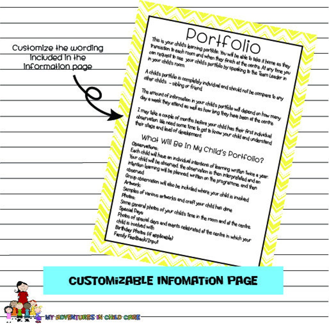 Child Portfolio Templates Starter Kit - Etsy