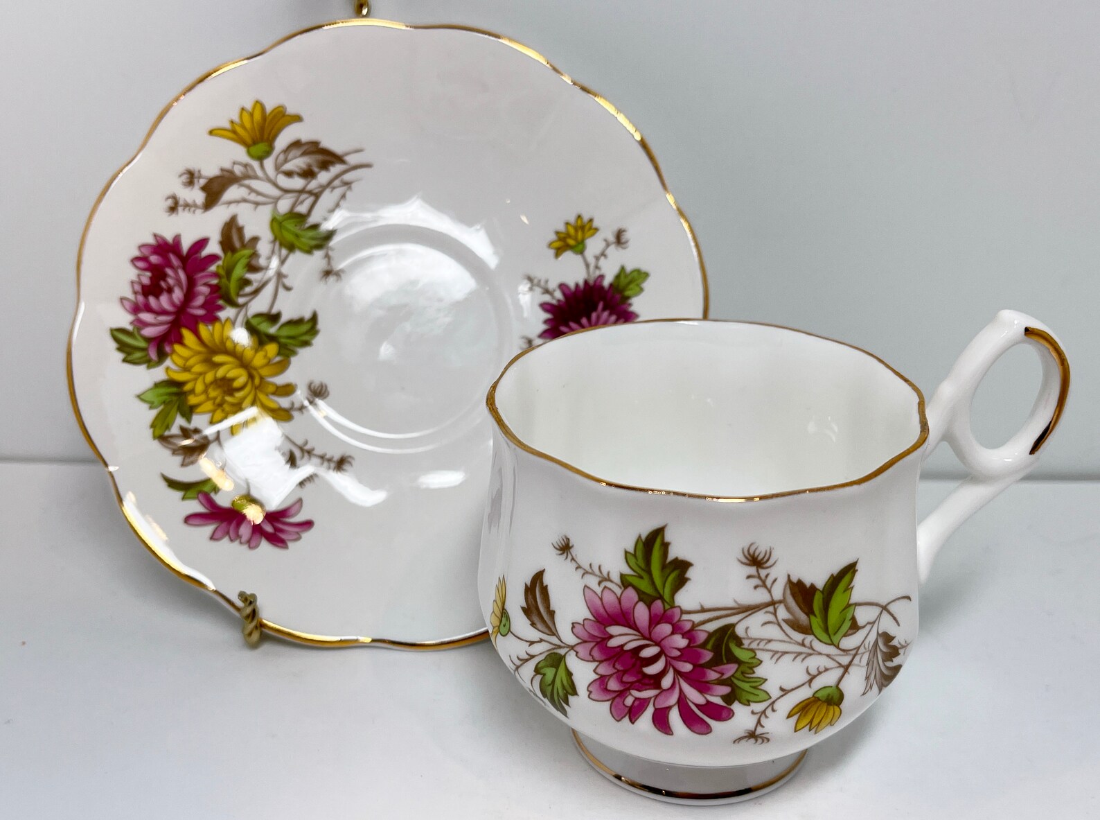 Royal Dover Tea Cup and Saucer November Birthday Teacup | Etsy