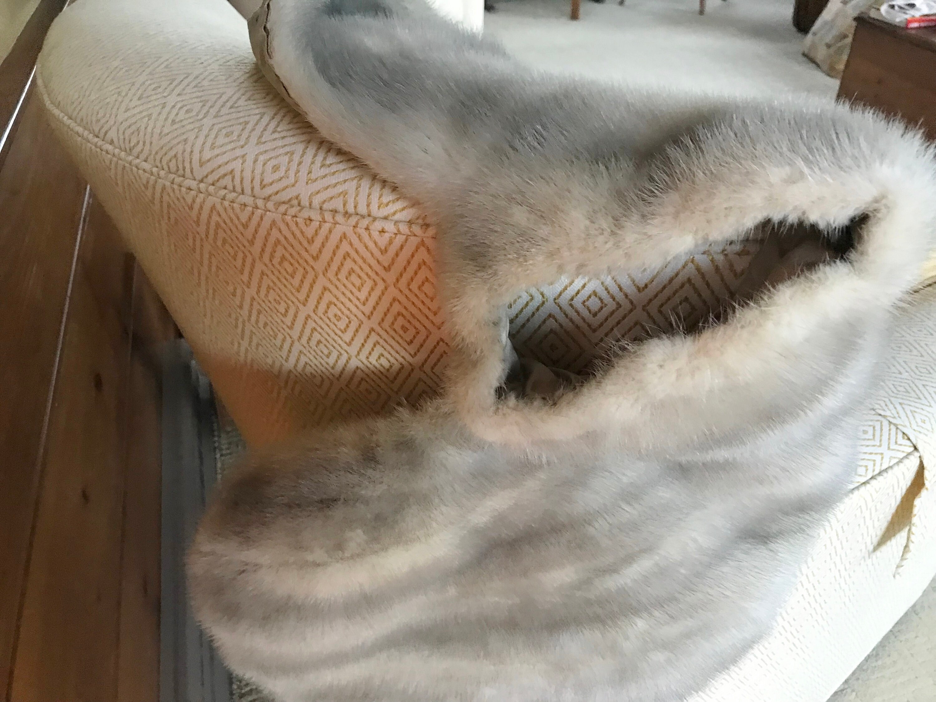 Silver Mink Stole, Natural Gray Mink Stole, Real Fur Stole, Winter ...