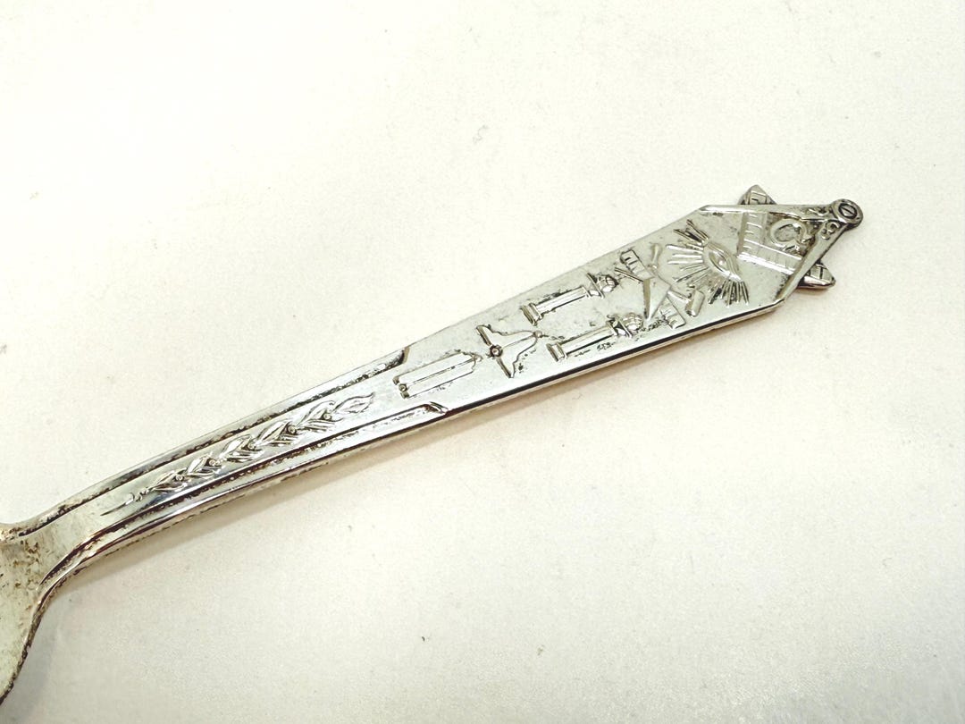 Vintage Masonic Silver Plate Spoon: Freemason Memorabilia - Etsy