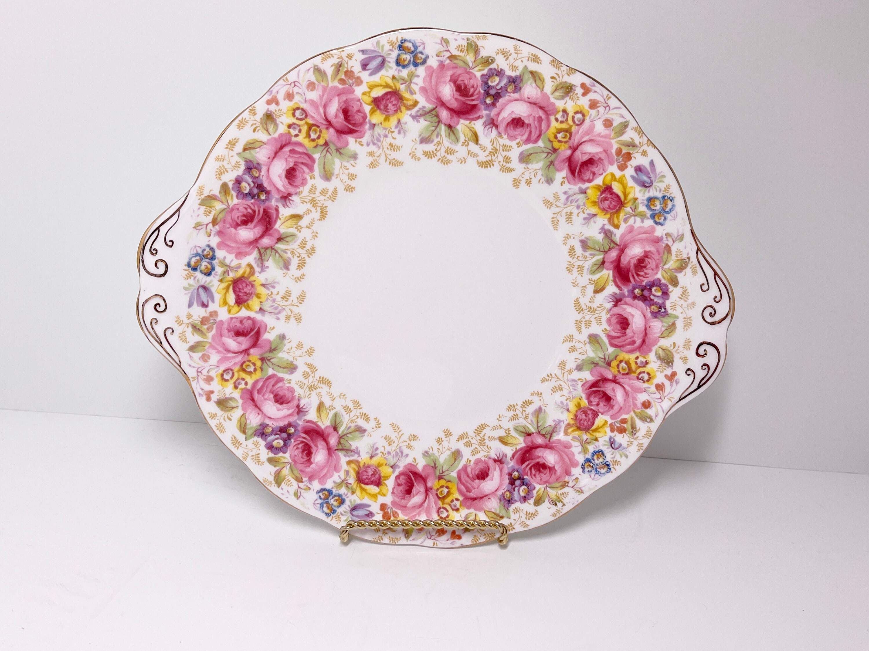 Serena Royal Albert Plate, English Bone China, Pink Rose Plate, Serving ...