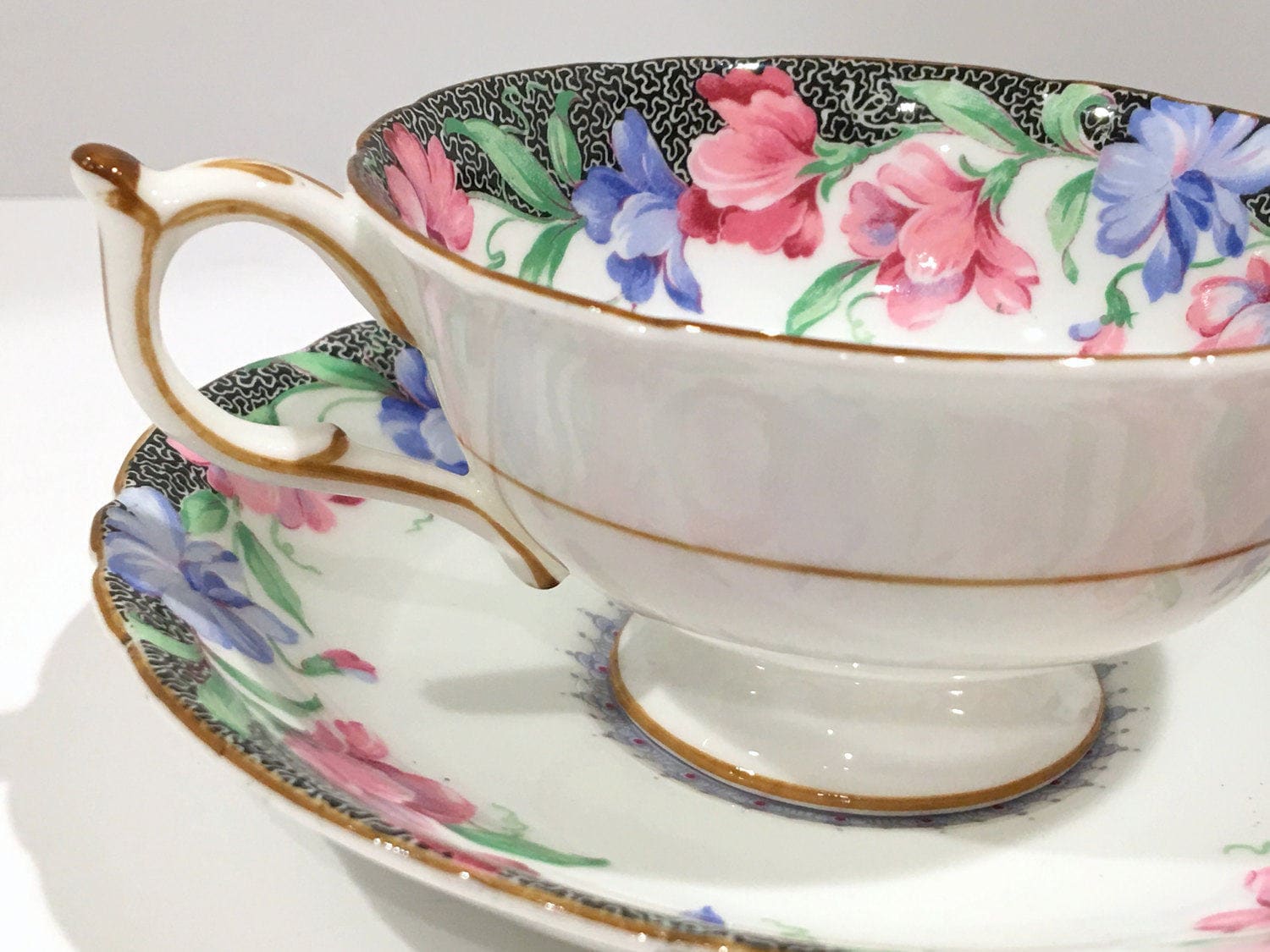 Sweet Pea Paragon Tea Cup and Saucer, Antique Tea Cups Vintage, Bridal ...