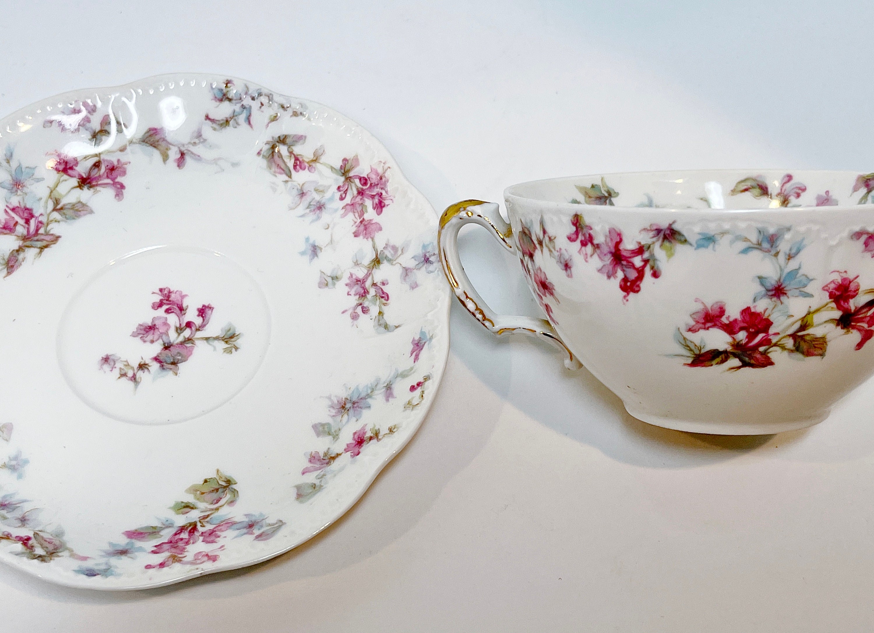 Haviland Limoges Teacup and Saucer, Limoges Breakfast Cup, French ...