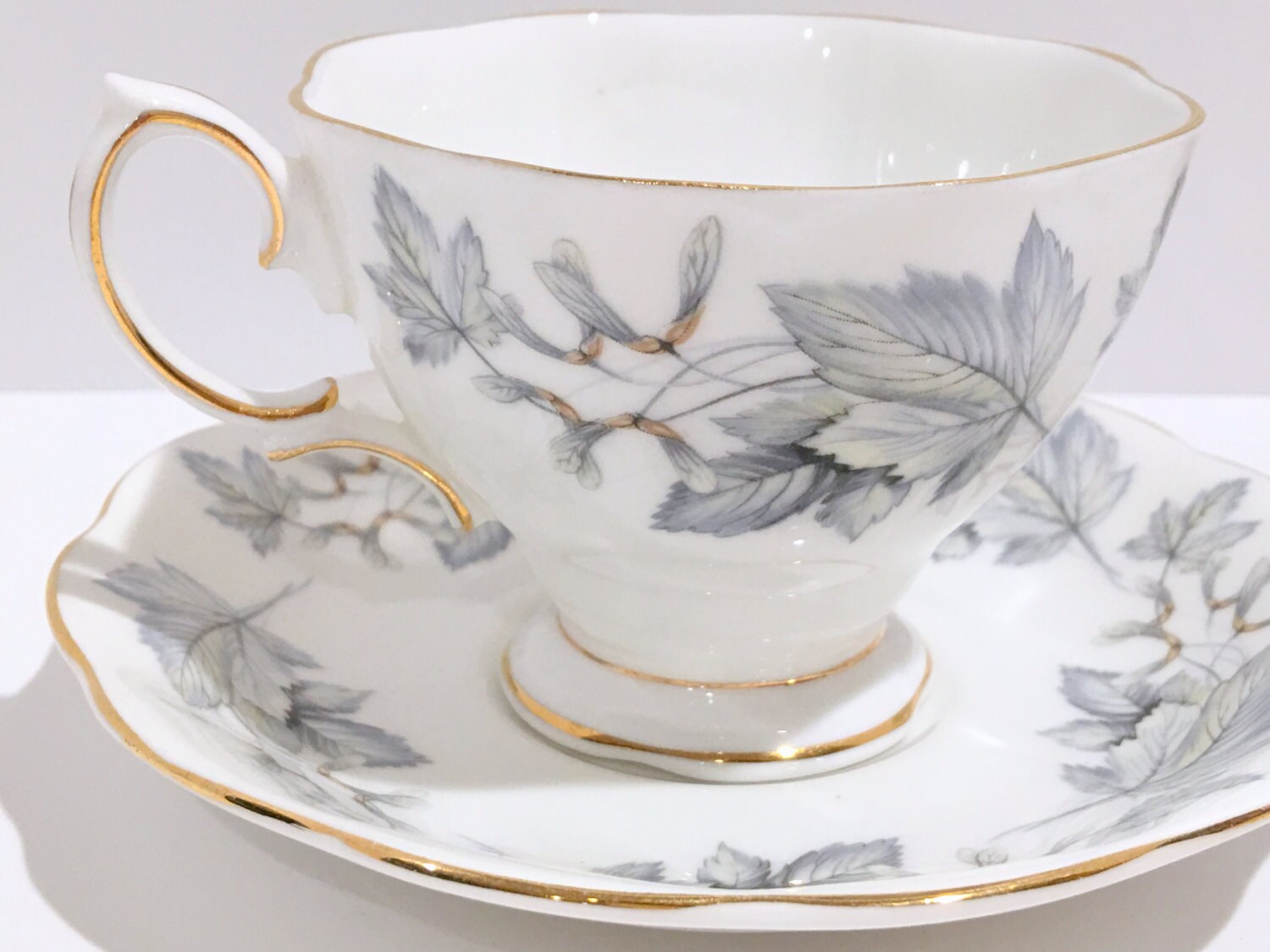Royal Albert Silver Maple Tea Cup, English Bone China Tea Set, Tea Cups ...