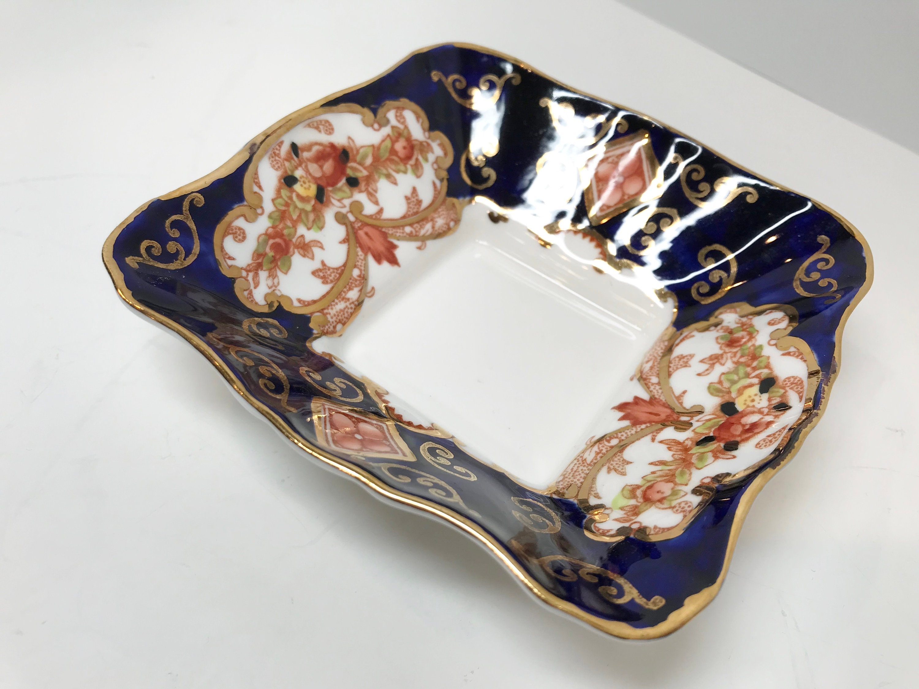 Two Royal Albert Dishes, Derby Pattern, Heirloom Pattern, Hand Painted ...