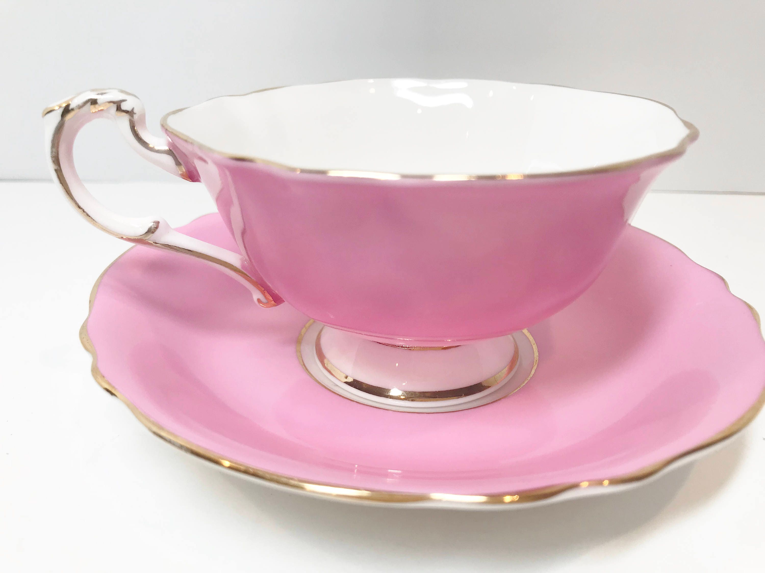 Antique Paragon Tea Cup and Saucer, Pink Paragon Cups, Double Warranty ...