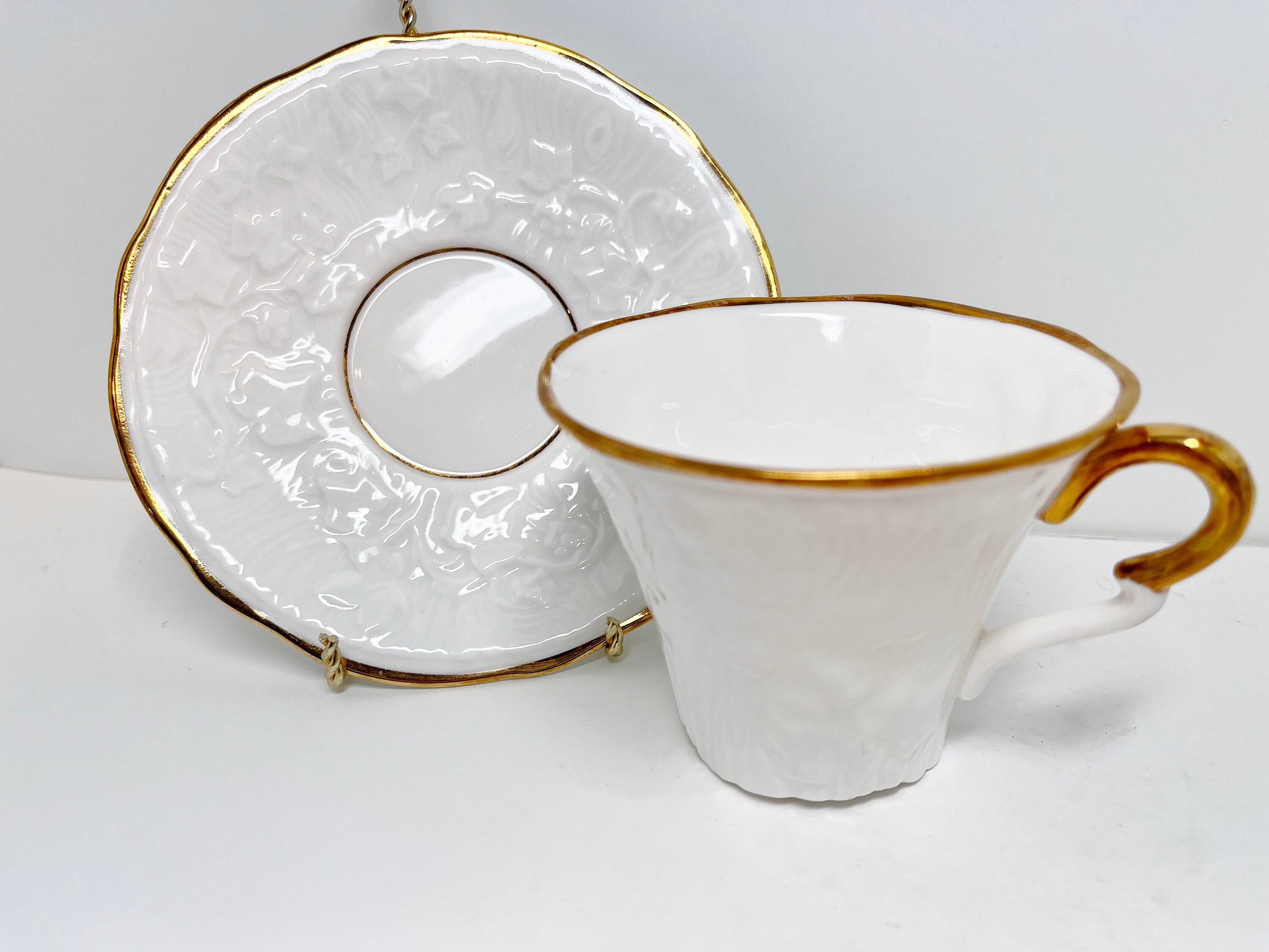 Royal Stafford Teacup and Saucer in the Old English Oak Pattern Antique ...