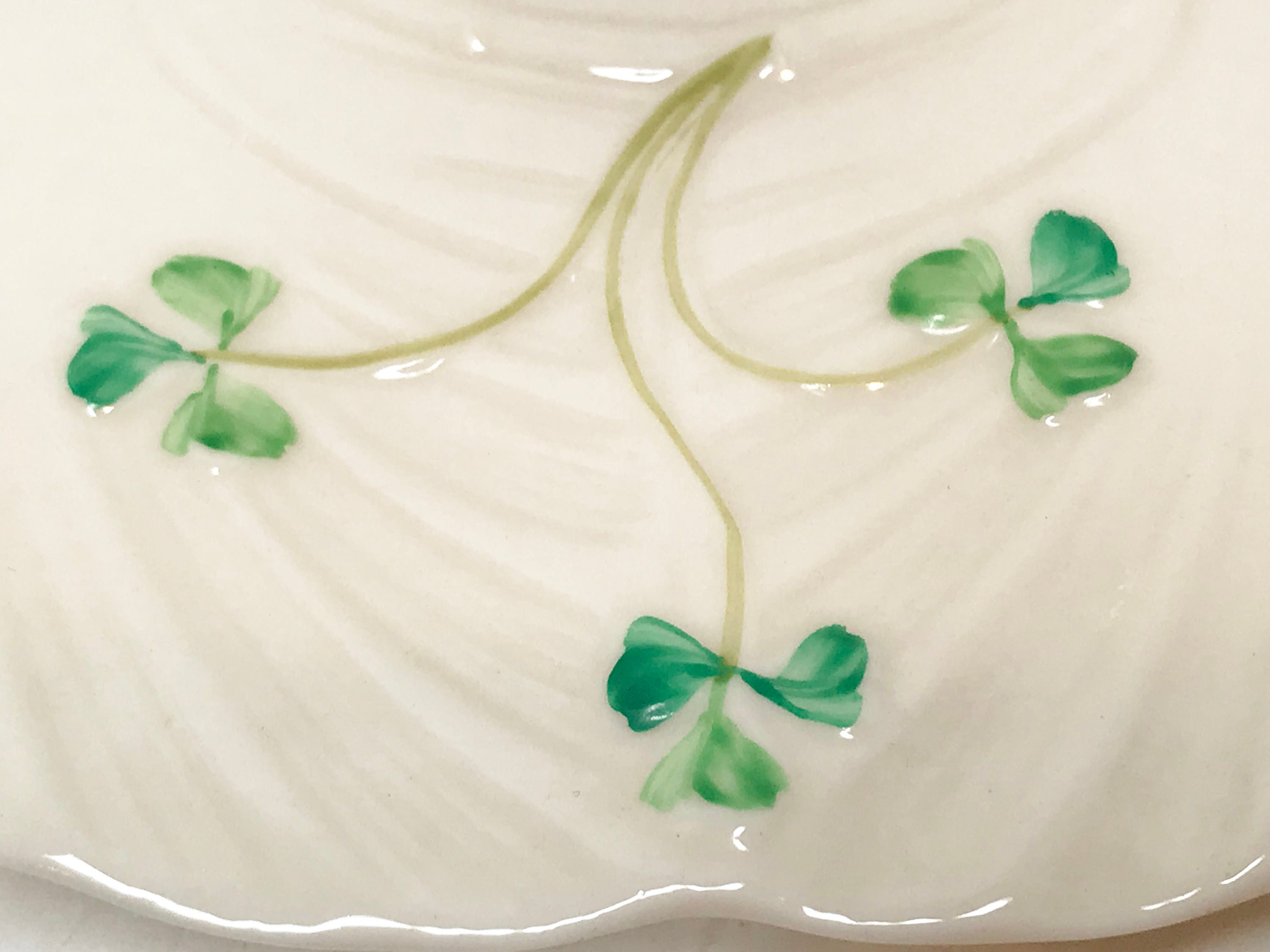 Shamrock Serving Plate, Belleek Cake Plate, Belleek Bread Plate, Irish ...