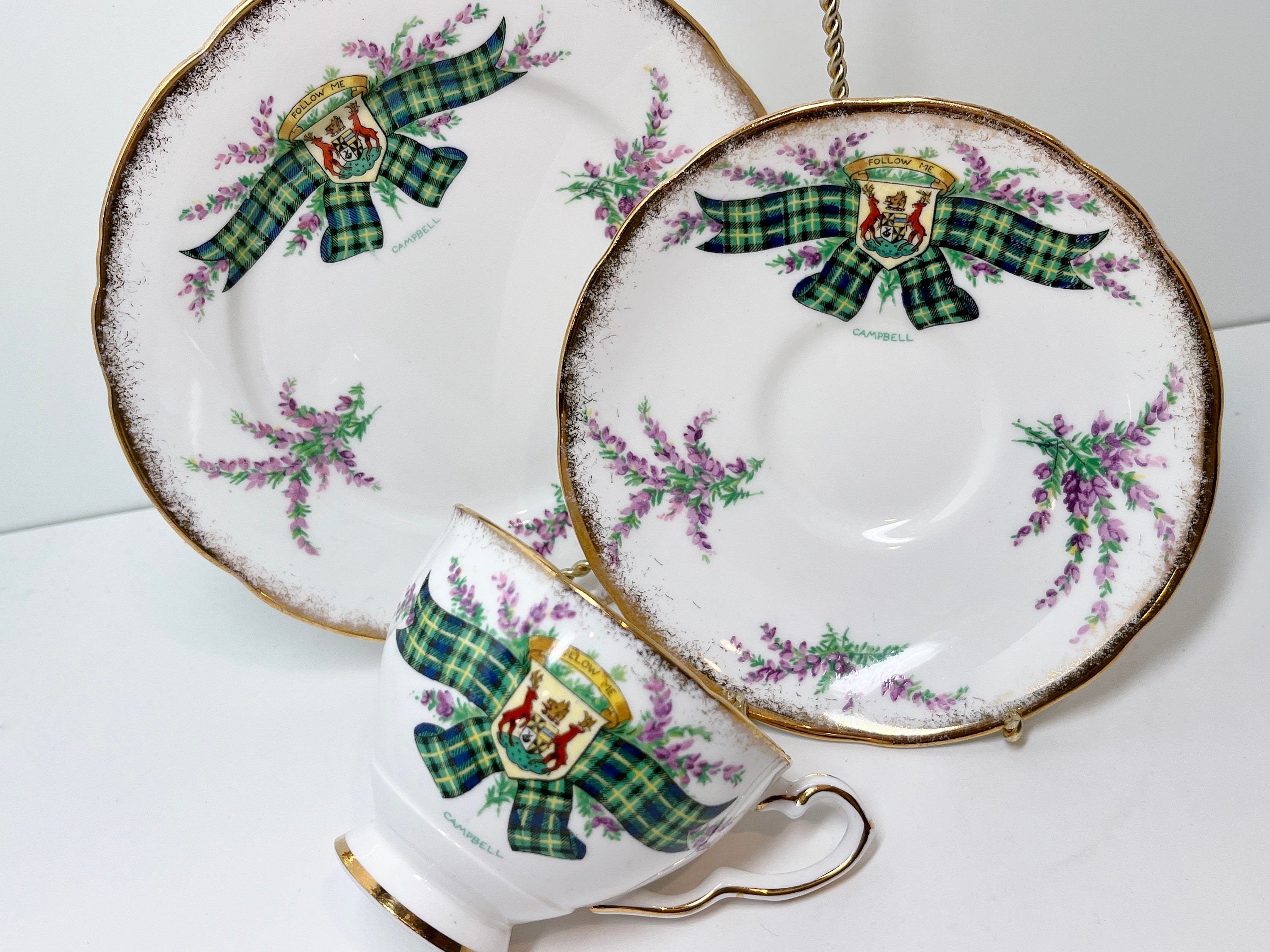 Clan Campbell Teacup, Plate and Saucer, Scottish Gift Set, Campbell ...