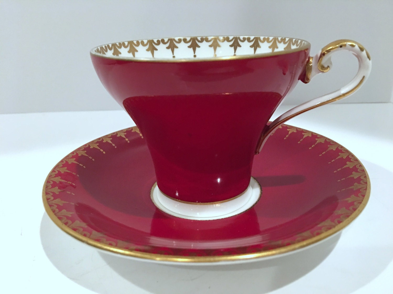 Aynsley Tea Cup and Saucer, Aynsley Corset Style, English Tea Set ...