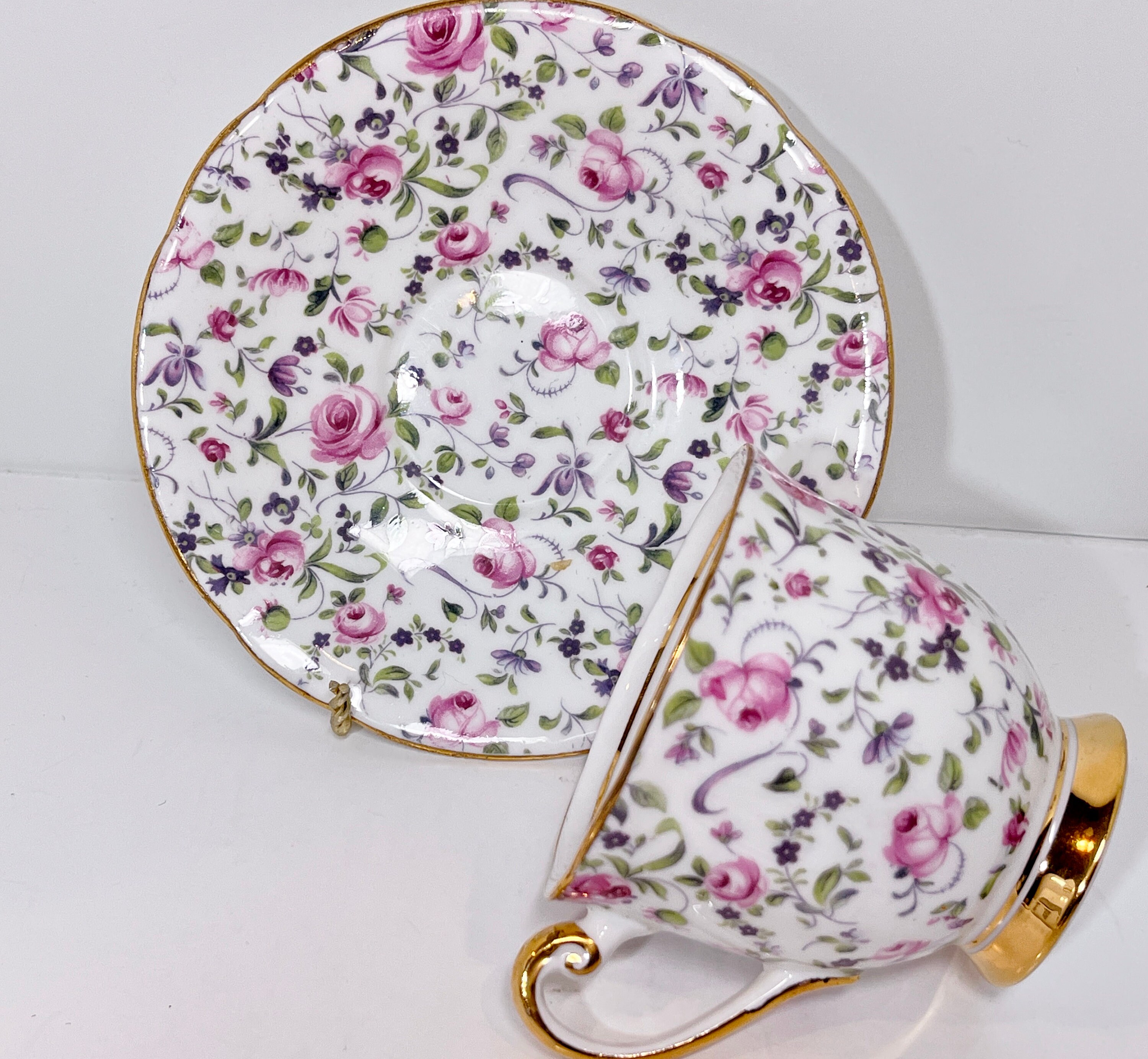 Rose Elegance Windsor Tea Cup and Saucer Pink Rose Teacup English Tea ...