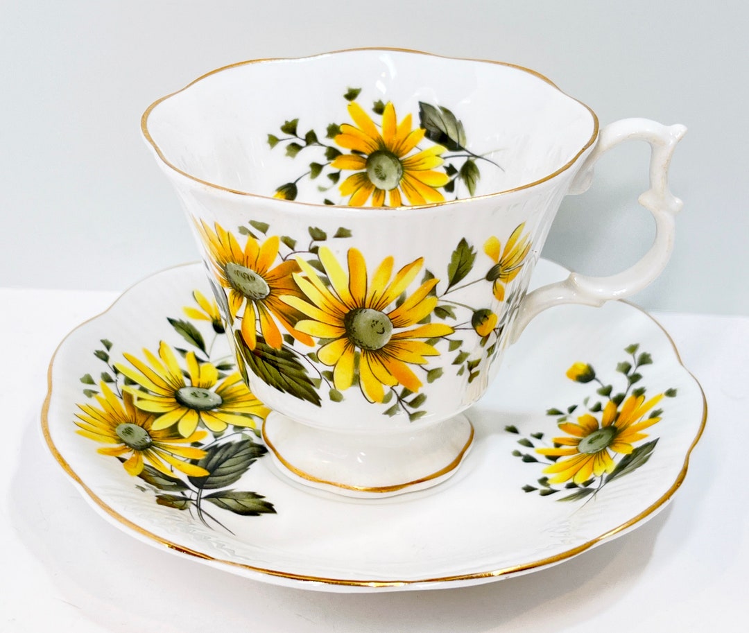 Royal Albert Daisy Teacup and Saucer: Vintage English Bone China - Etsy