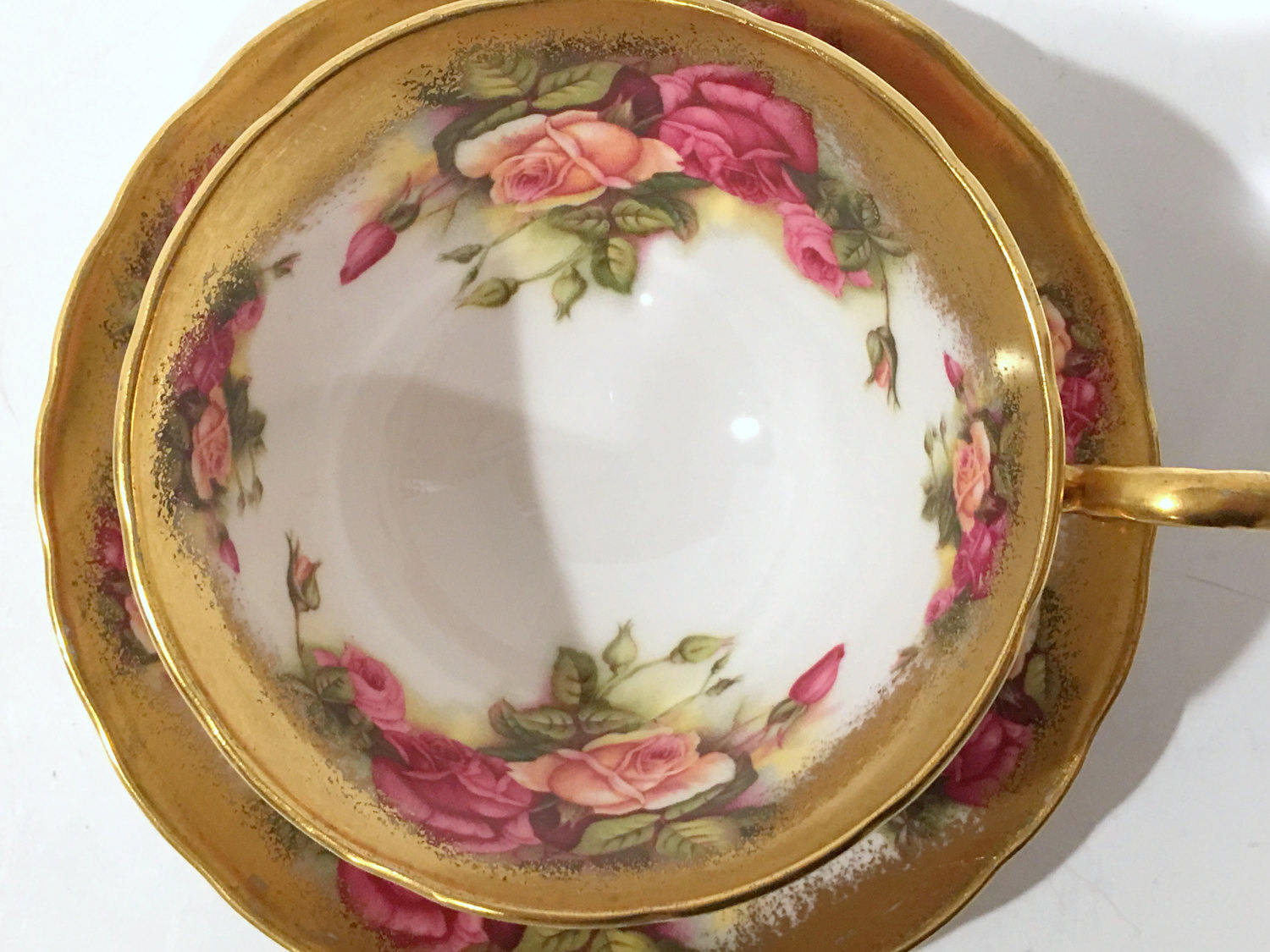 Golden Rose Royal Chelsea Tea Cup and Saucer, English Teacups, Bone ...