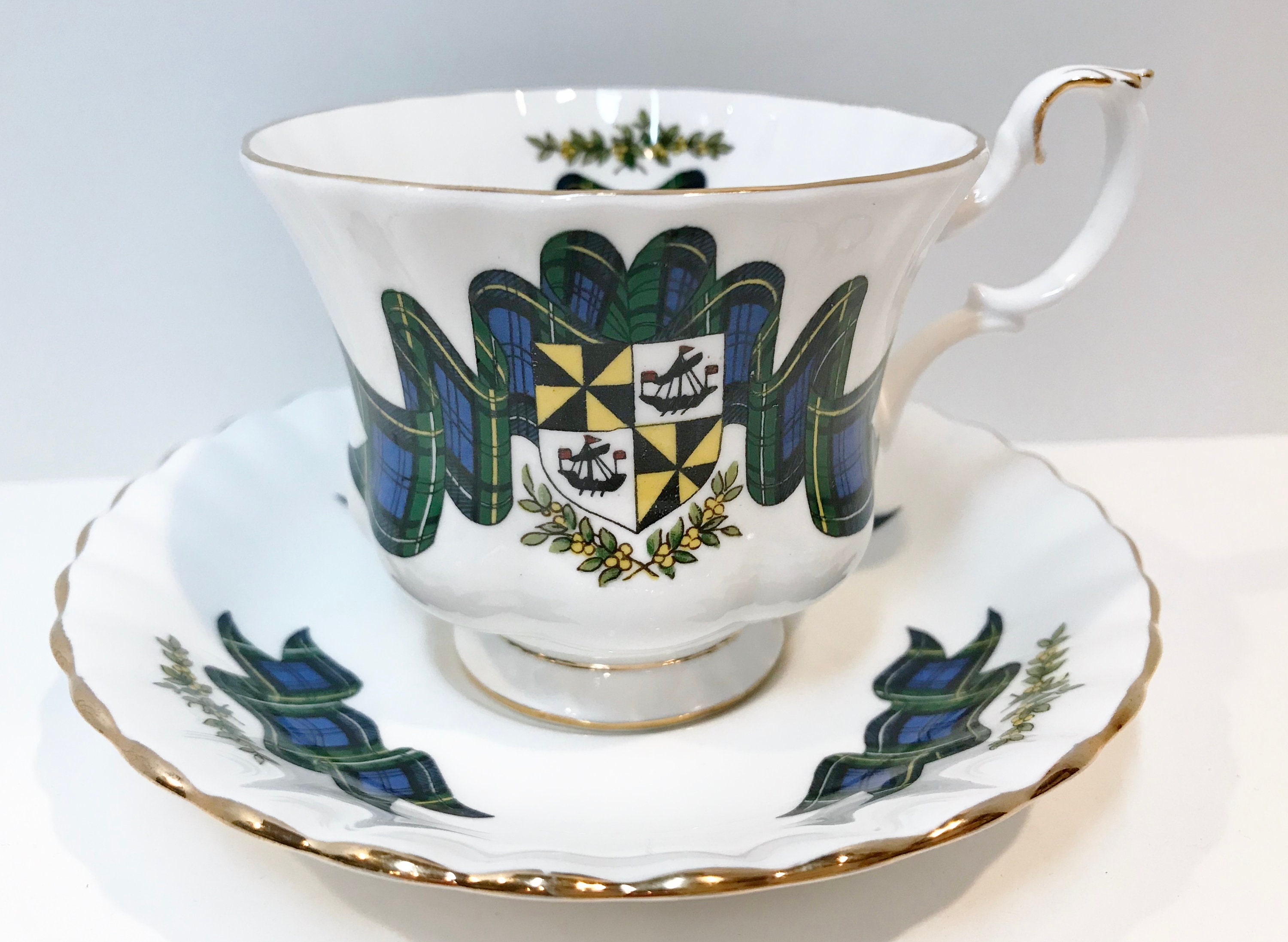 Clan Campbell Tartan Cup, Scottish Tea Cup and Saucer, Scotland Tea ...