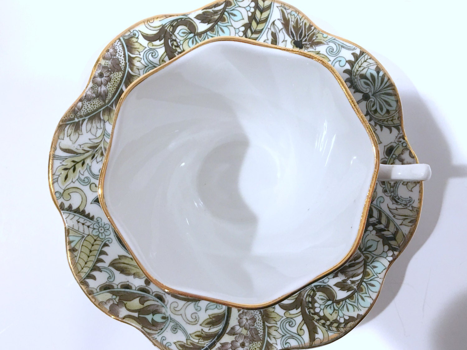 Chintz Tea Cup and Saucer by Rosina Bone China, Made in England ...