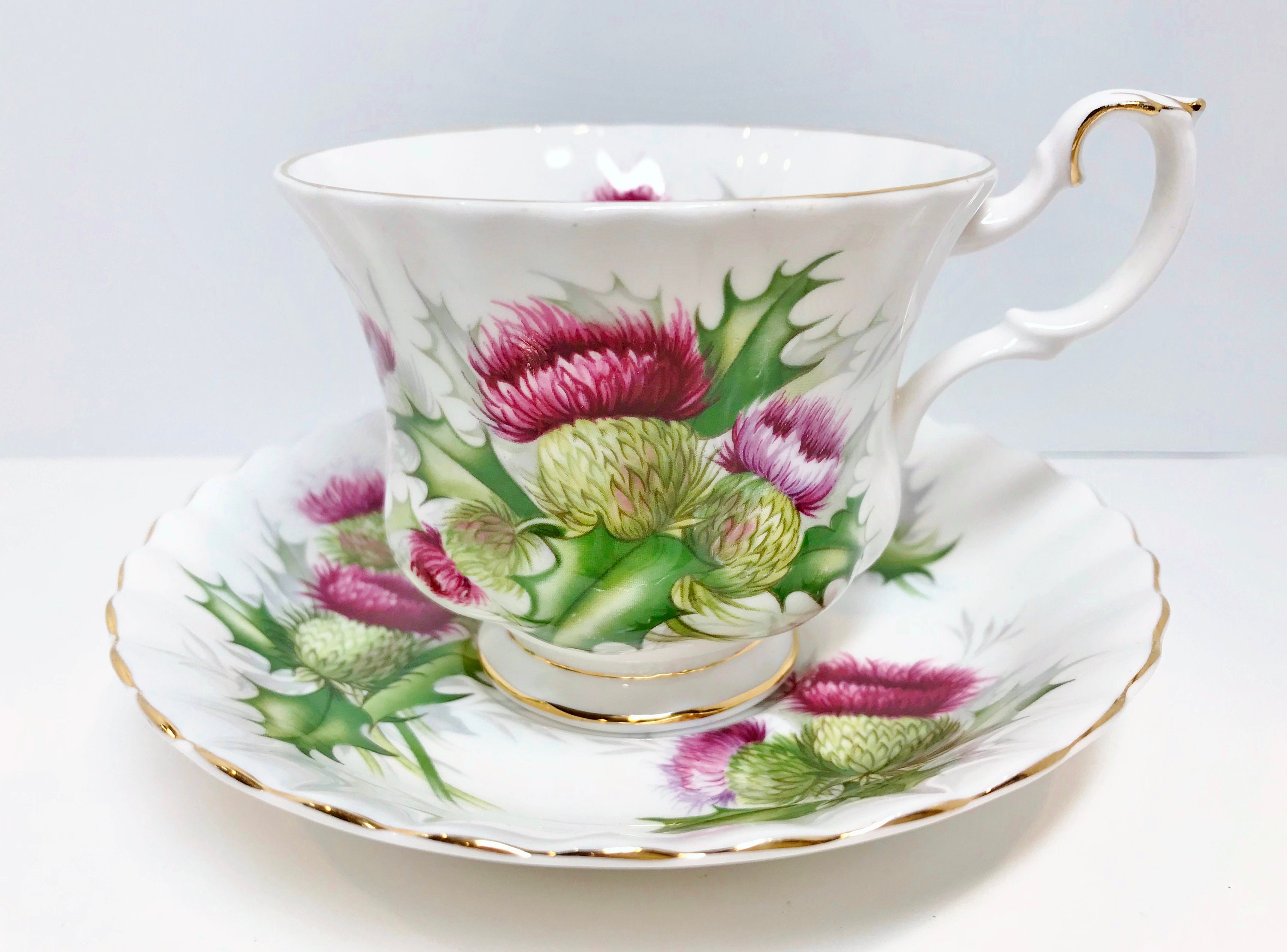 Highland Thistle by Royal Albert, Scottish Tea Cup and Saucer, Scottish ...