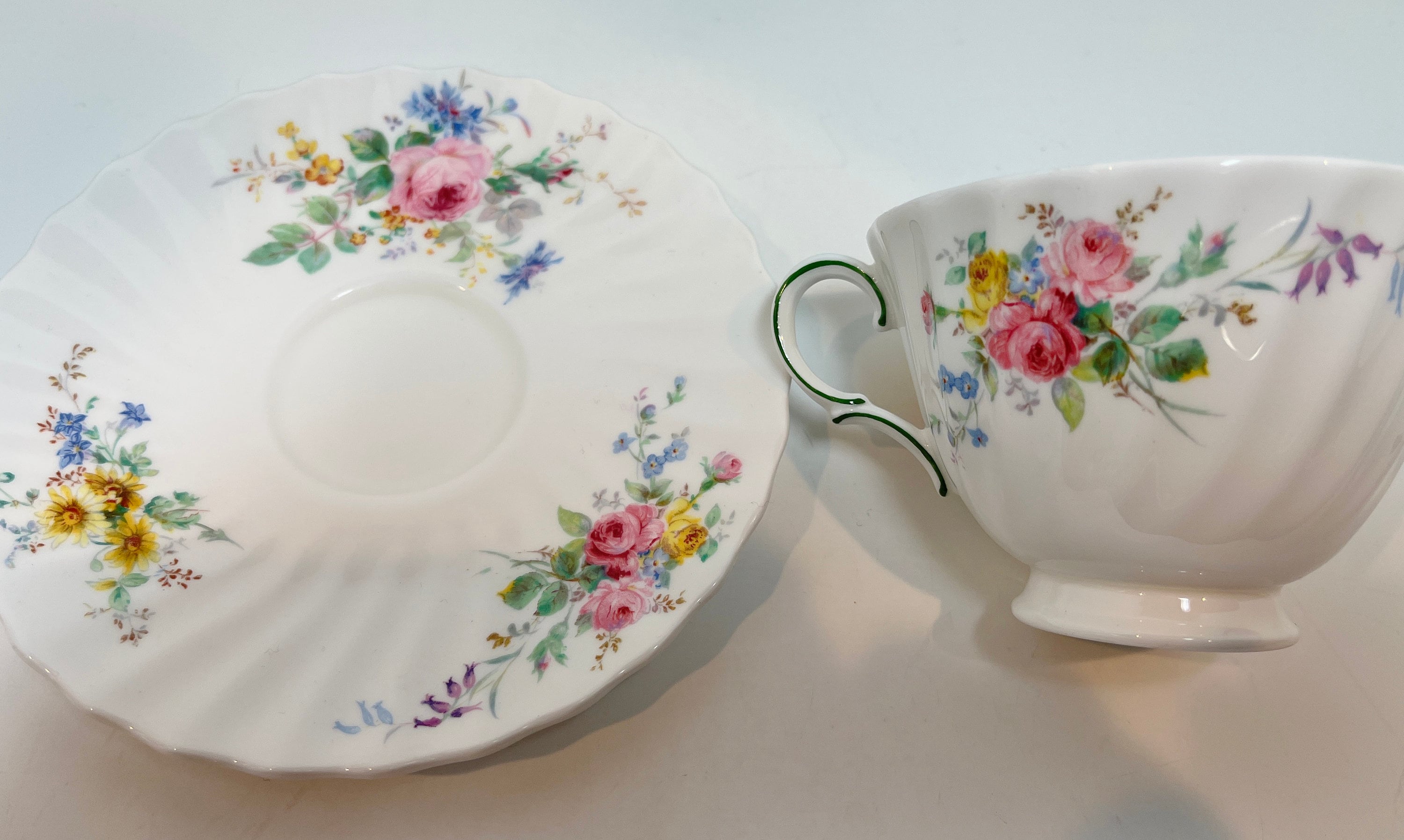 Royal Doulton Teacup, Arcadia Pattern, Floral Teacup, English Bone ...