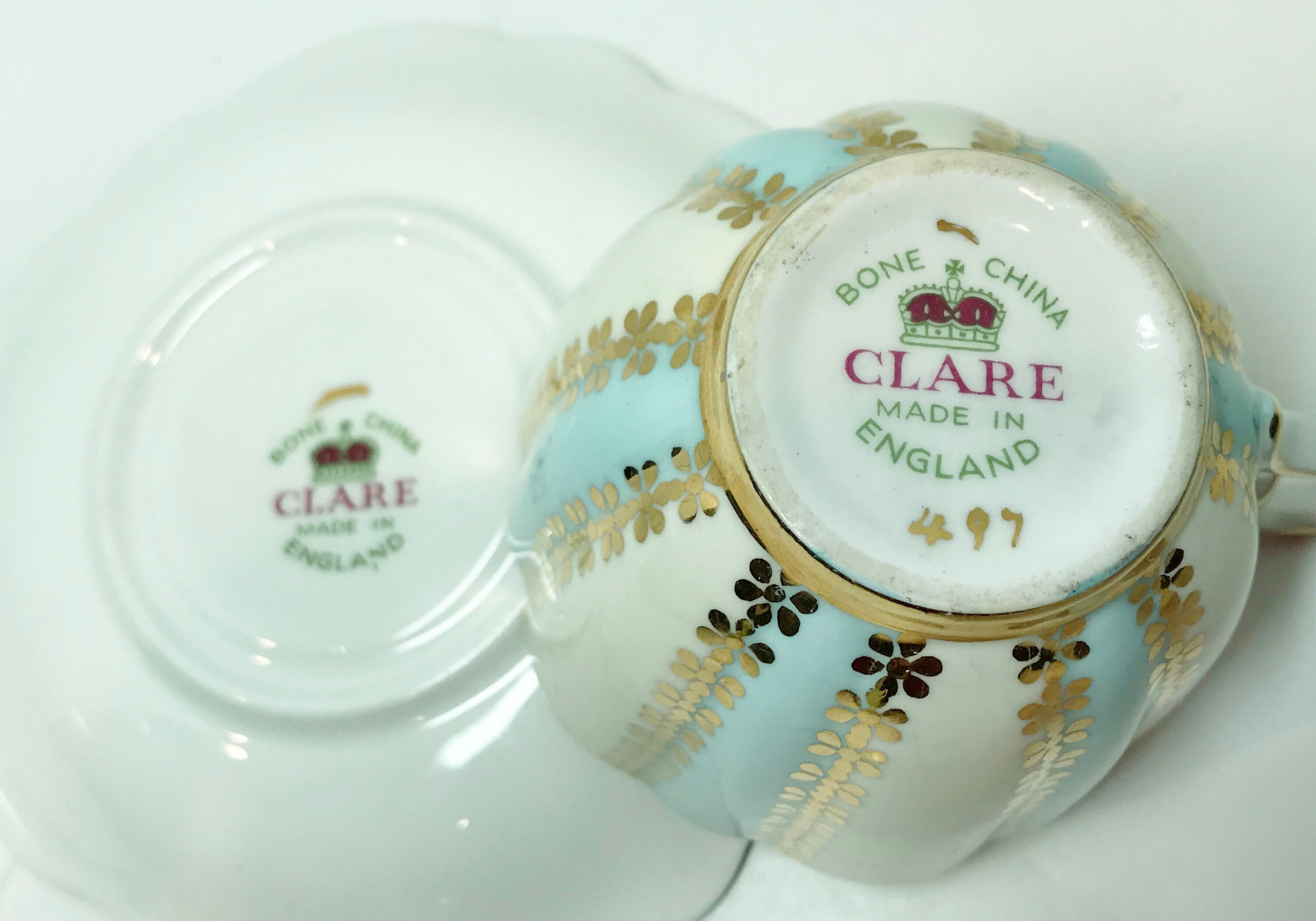 Reserved for J, Paneled Clare Tea Cup and Saucer, Antique Tea Cups ...