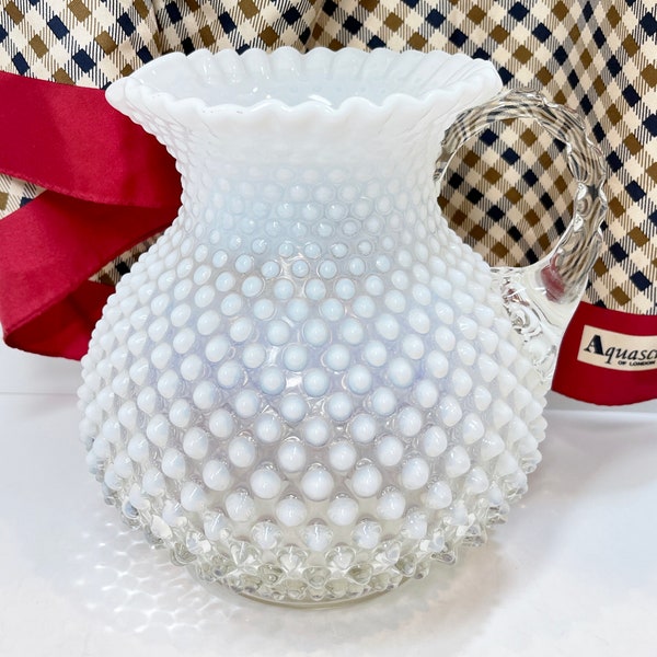 Fenton Hobnail Opalescent Pitcher - Etsy