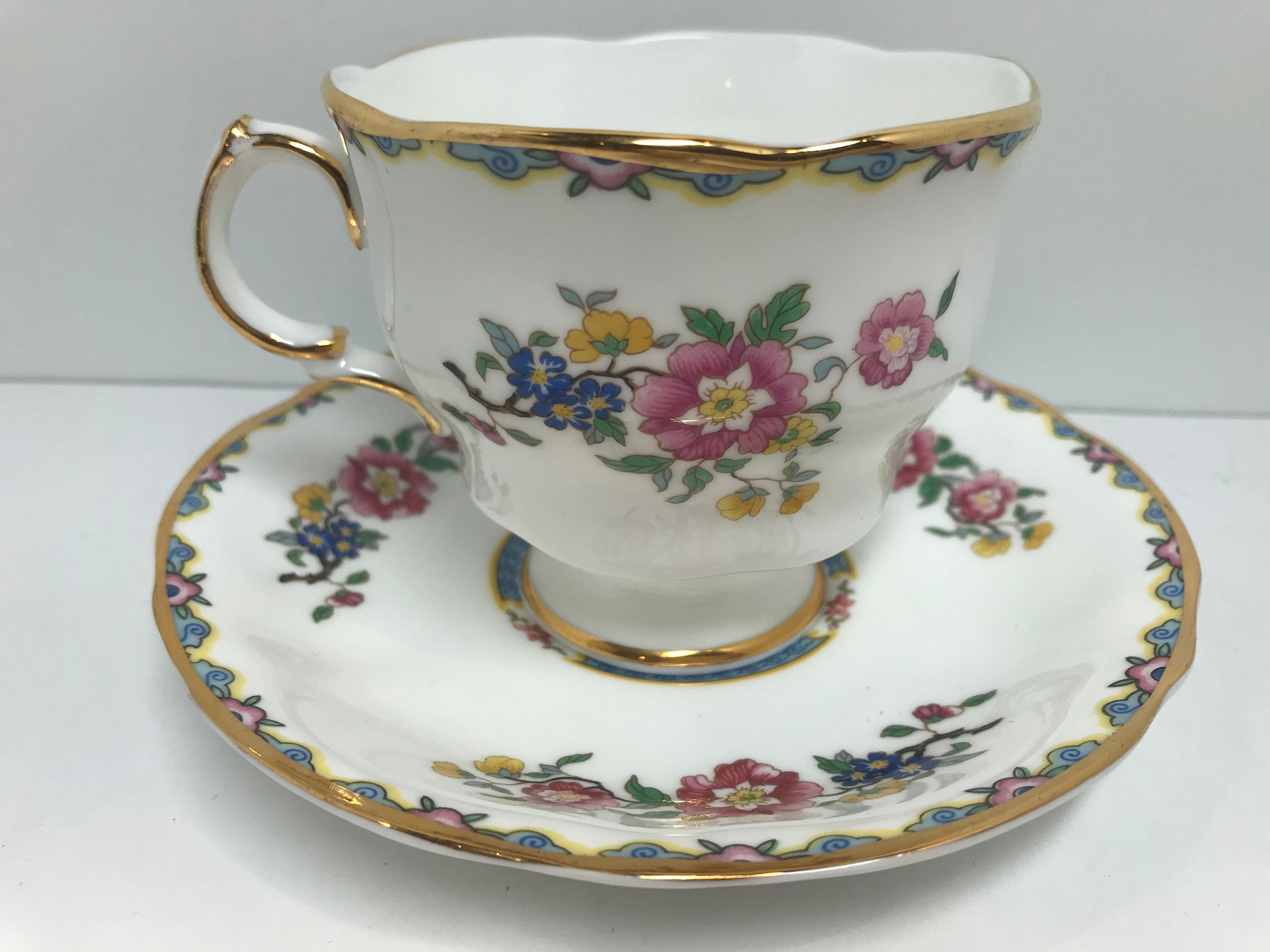 Irish Bone China, Arklow Teacup and Saucer, Irish Teacup, Made in ...