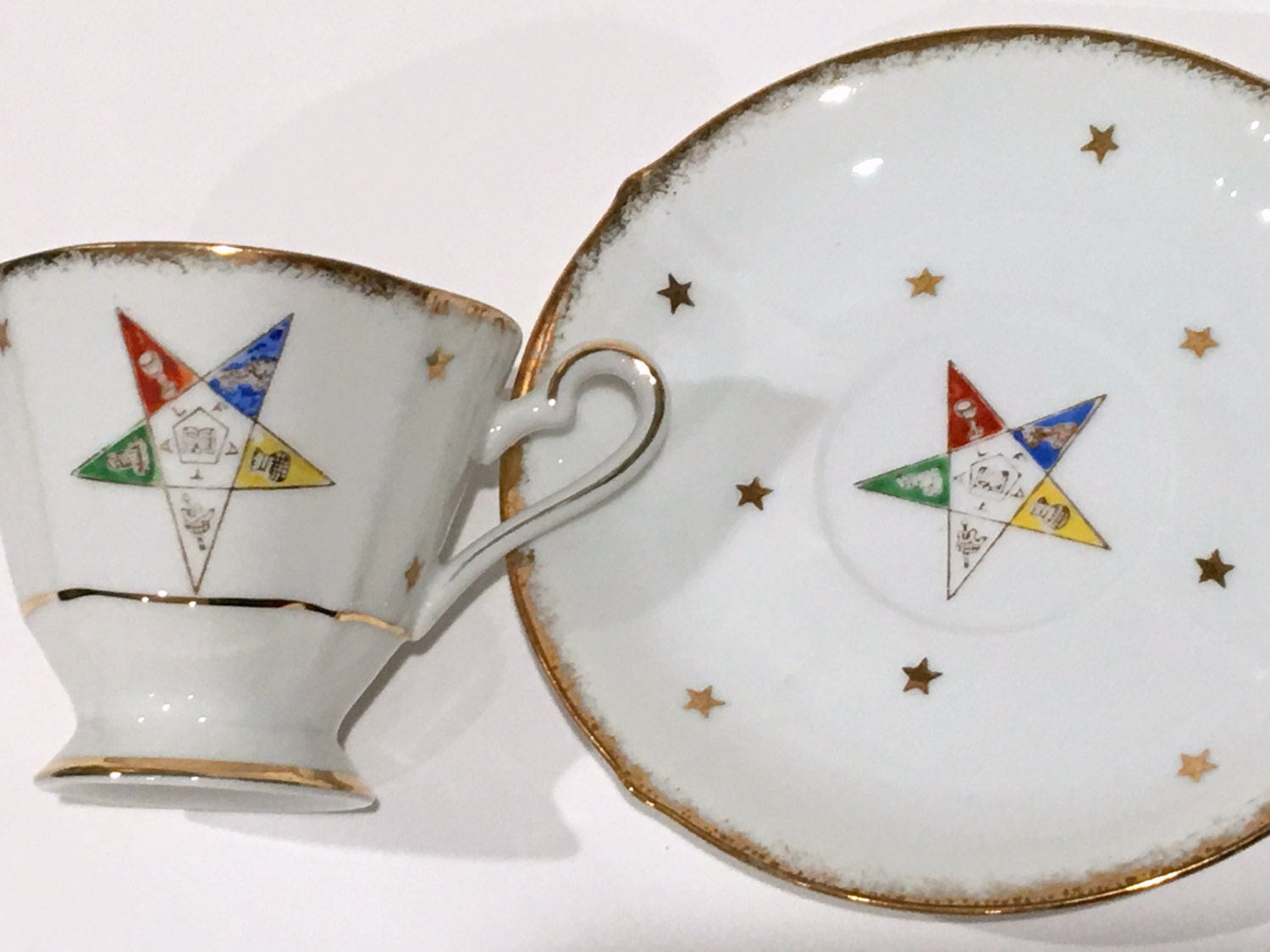 OES Tea Cup and Saucer, Order of Eastern Star Cup, Japanese Cups ...