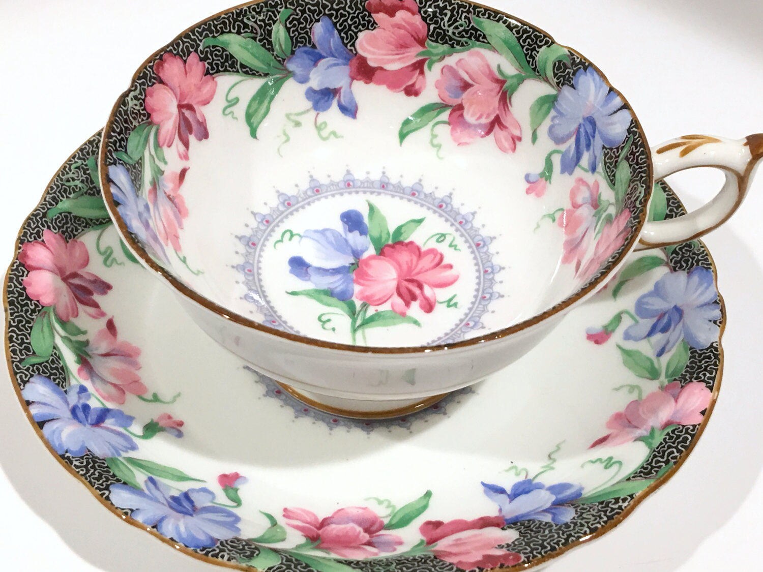 Sweet Pea Paragon Tea Cup and Saucer, Antique Tea Cups Vintage, Bridal ...