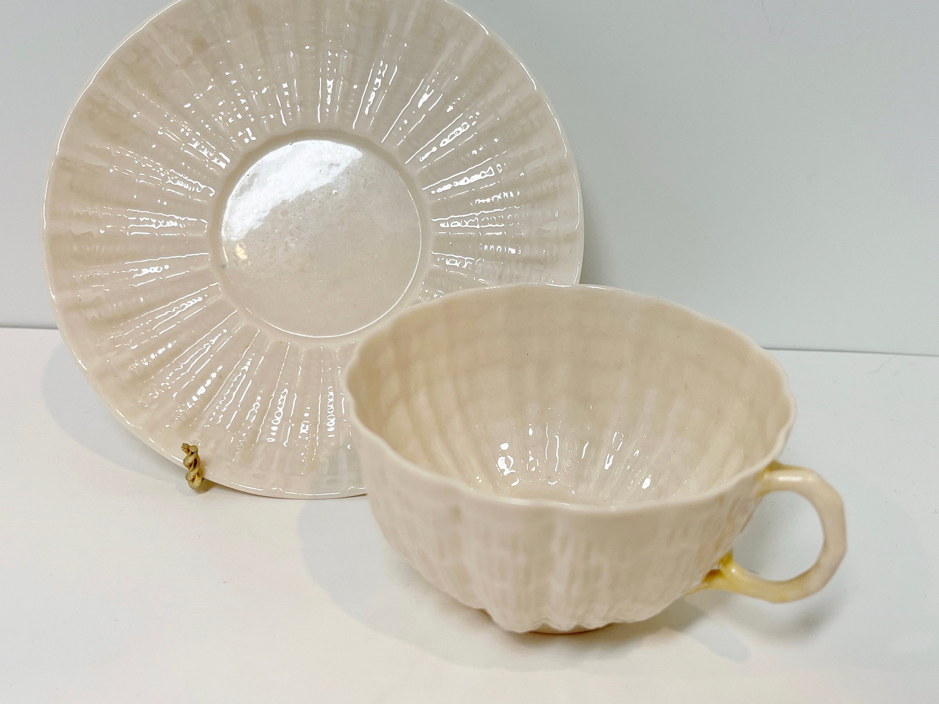 Reserved for SR, Antique Belleek Teacup and Saucer, Belleek China ...