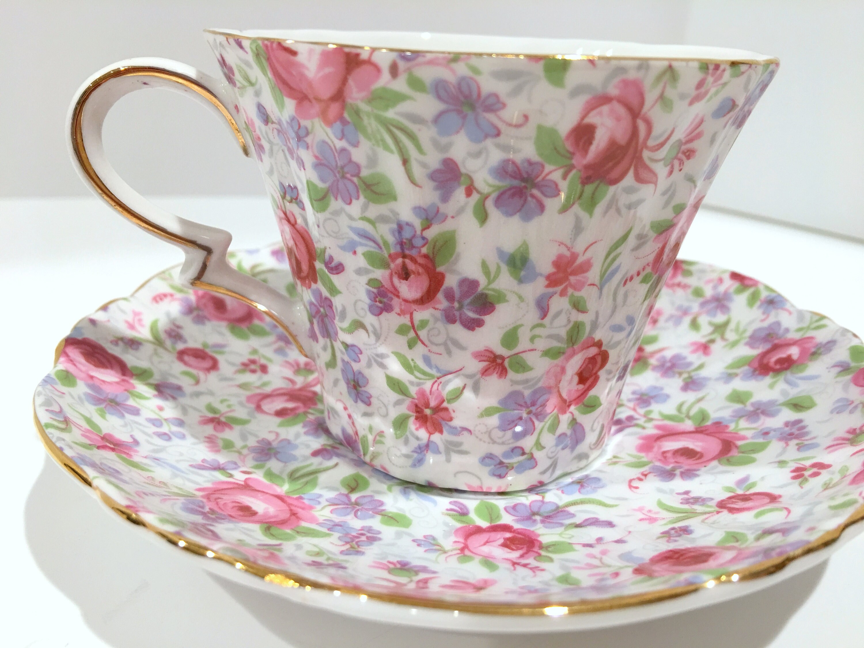 Chintz Royal Standard Tea Cup and Saucer, Antique Teacups, Tea Cups ...