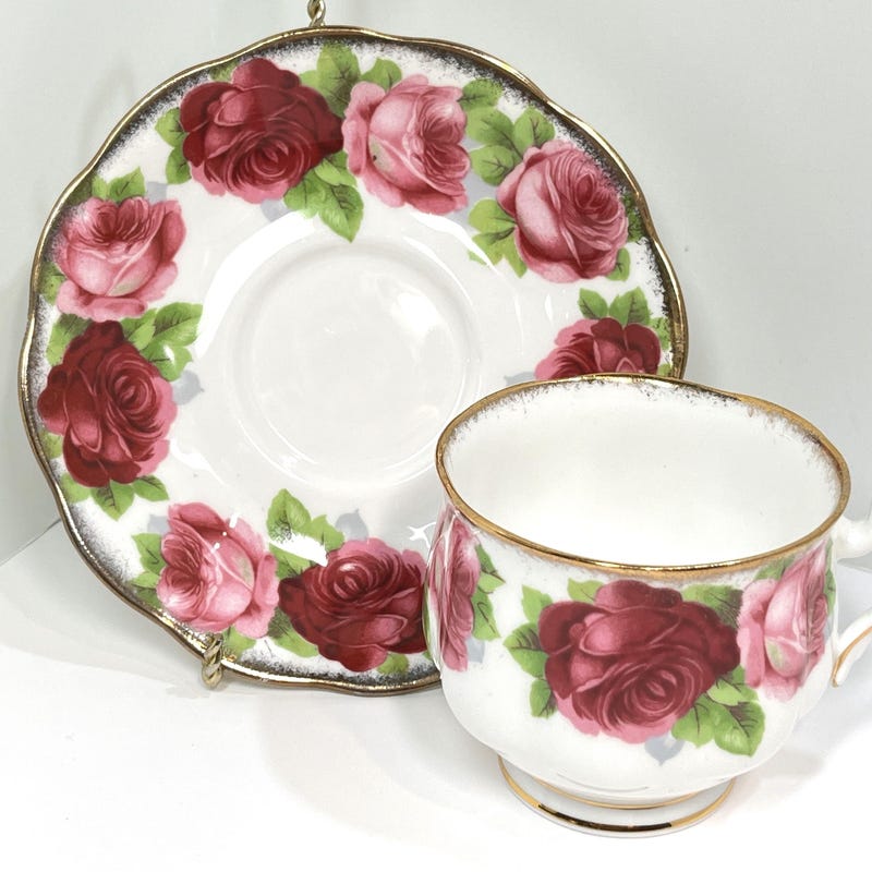 Pink Rose Tea Cup - Etsy