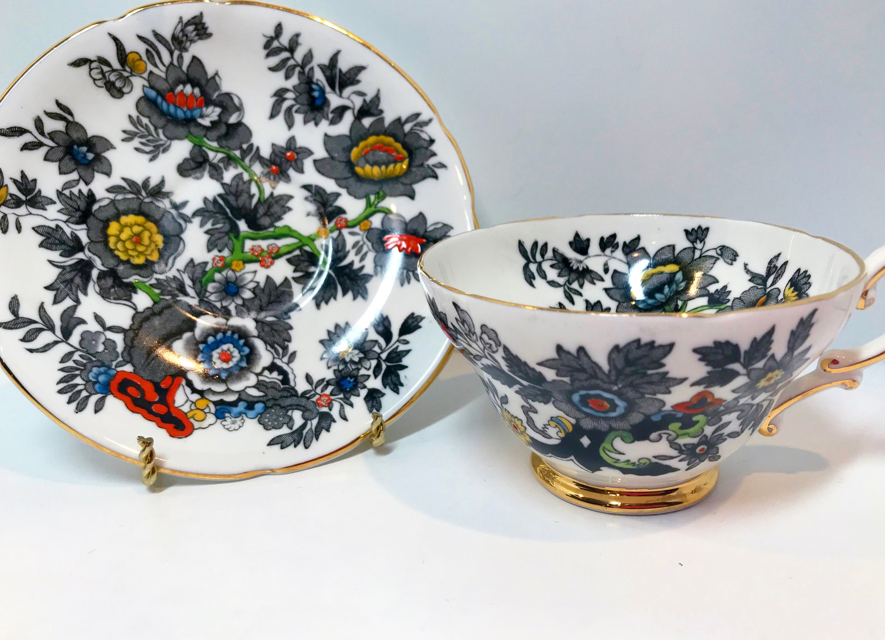 Stanley Teacup and Saucer, Floral Tea Cups, Antique Teacups Vintage ...