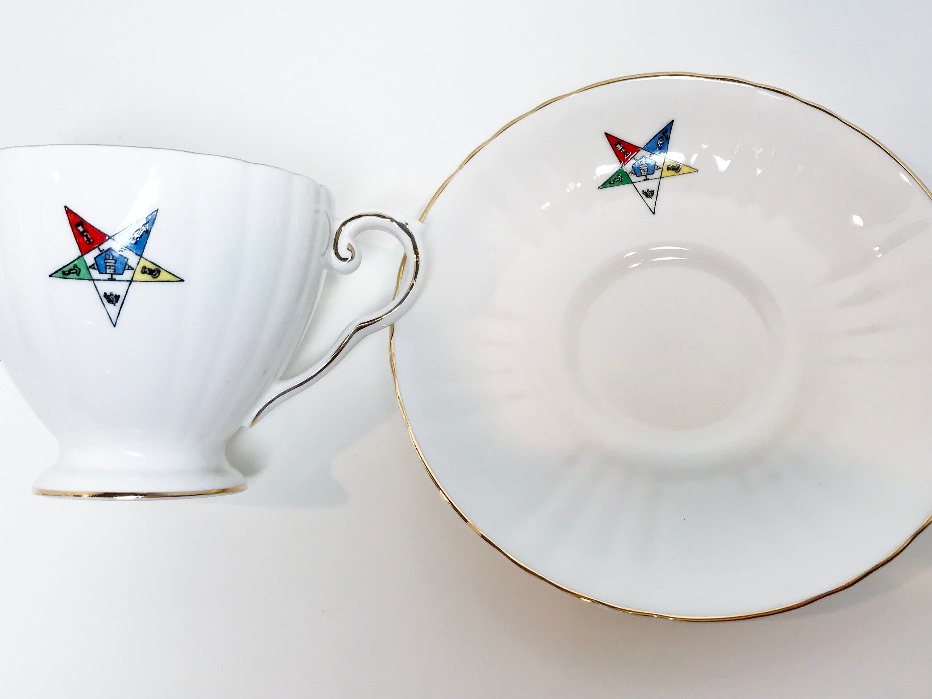 Eastern Star Tea Cup, Antique Royal Grafton Tea Cup and Saucer, Antique ...